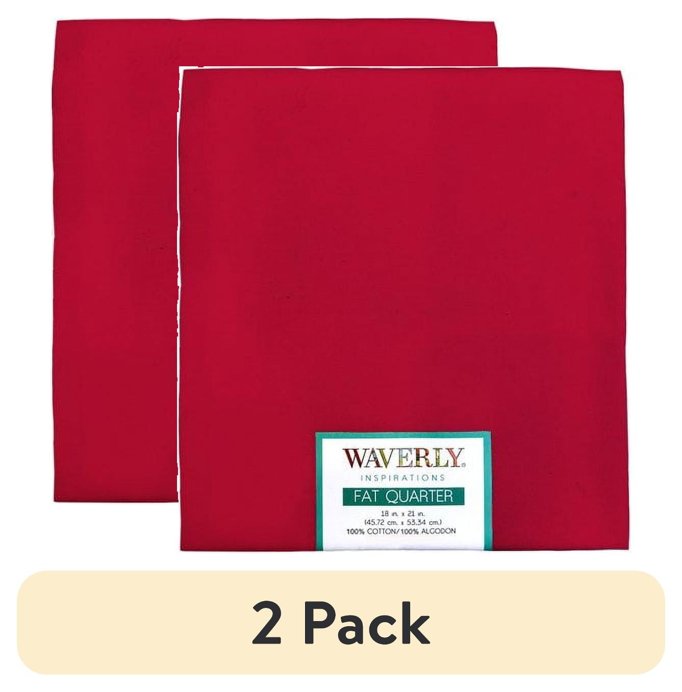 (2 pack) Waverly Inspirations Cotton 18" x 21" Fat Quarter Solid Poppy ...