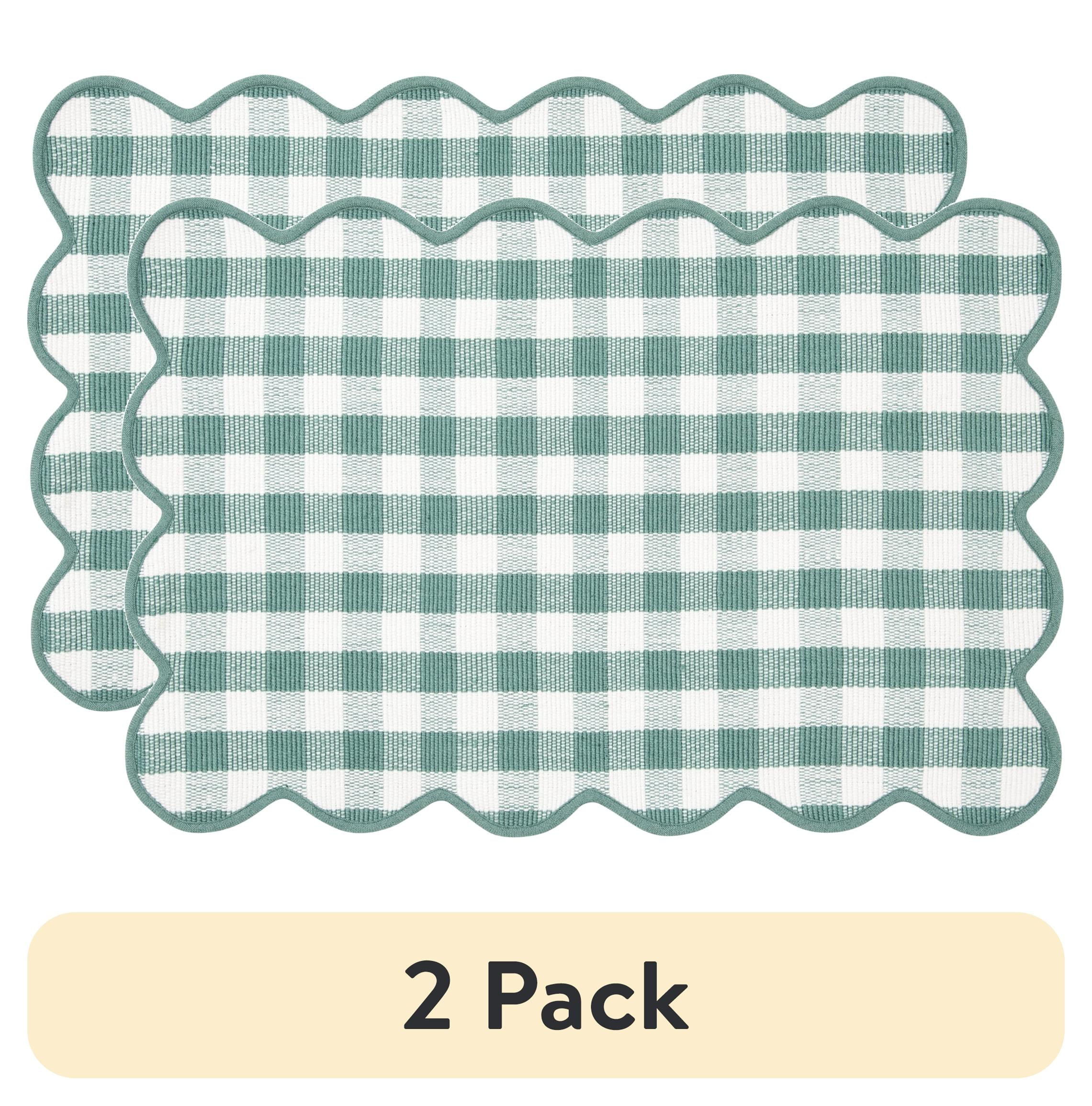 (2 pack) Way To Celebrate 24X36 Scallop Green Polyester Outdoor ...