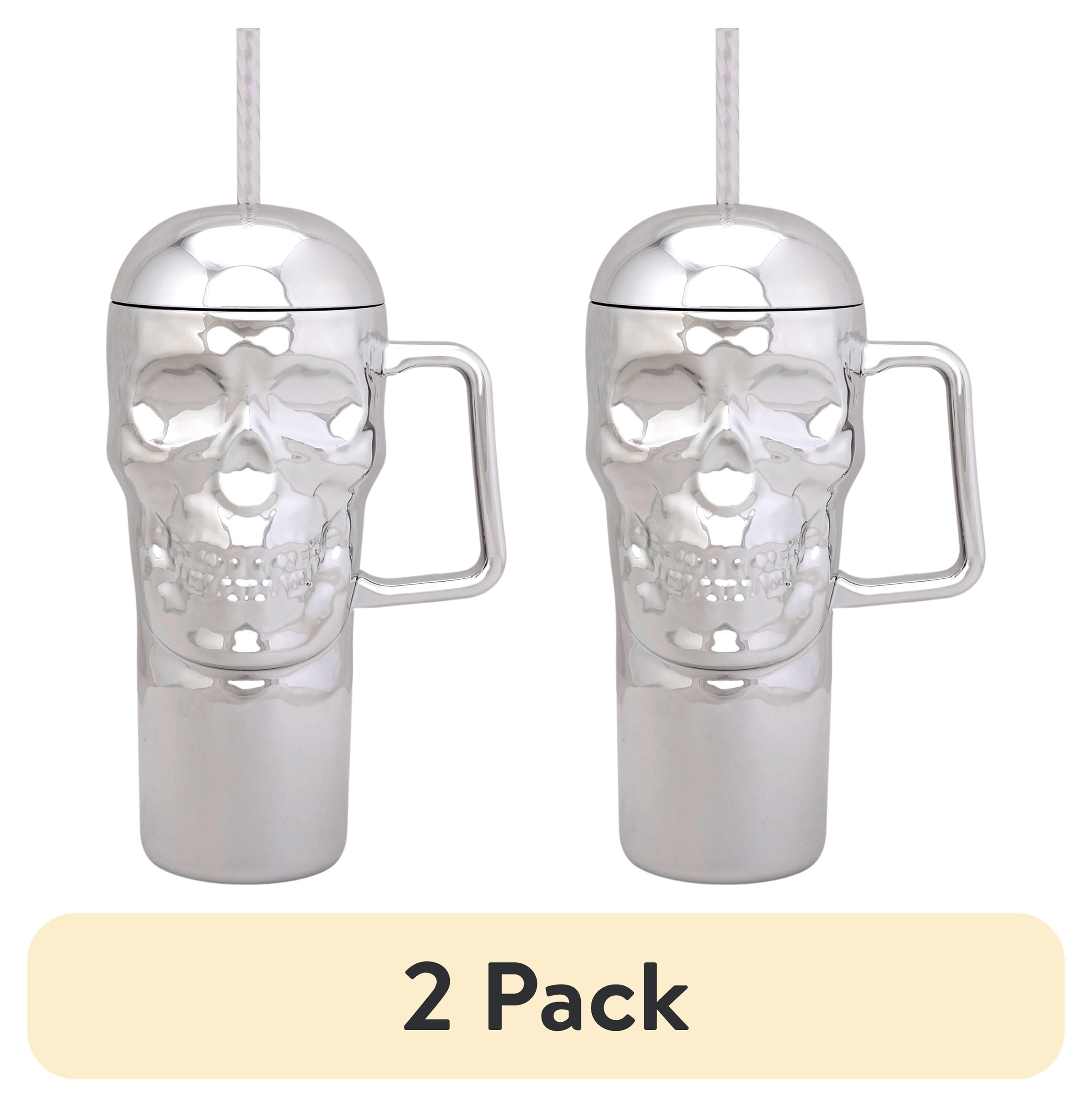 (2 pack) WTC 30OZ CHROME SKULL TUMBLER - Walmart.com