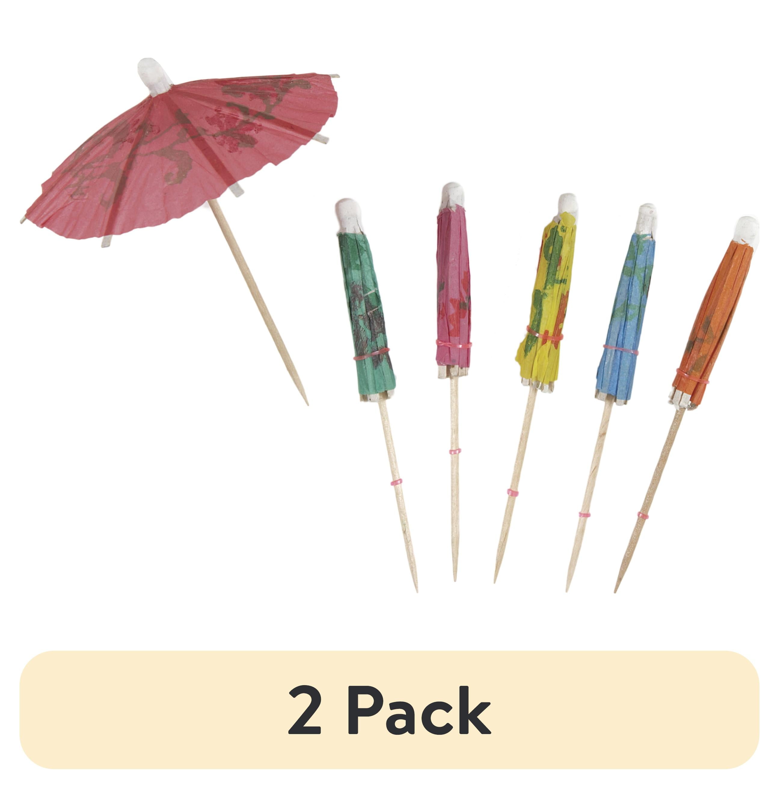 (2 pack) Way to Celebrate! Tropical Paper Drink Umbrellas, Assorted ...