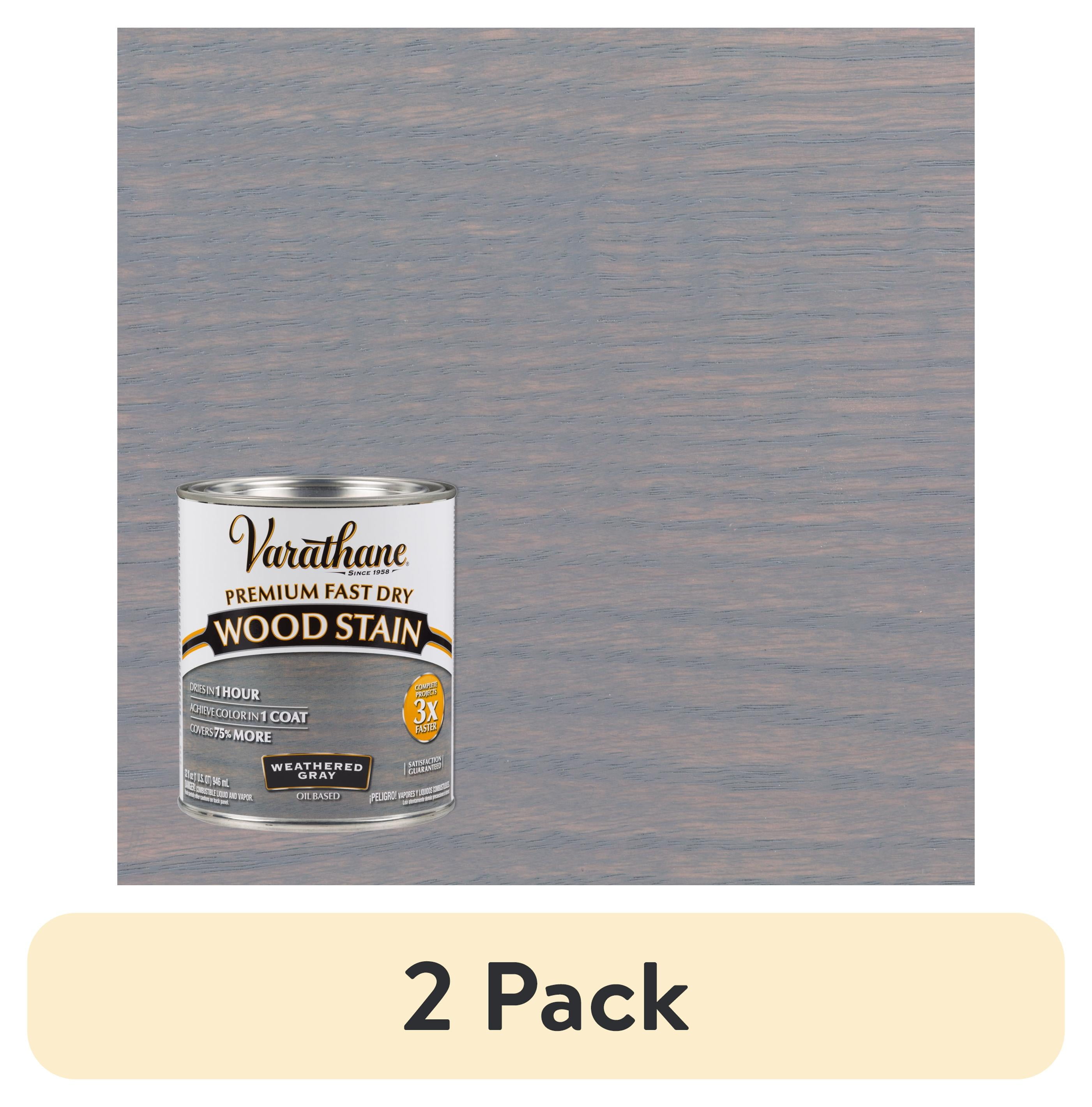 (2 pack) Weathered Gray, Varathane Premium Fast Dry Wood Stain-269394 ...