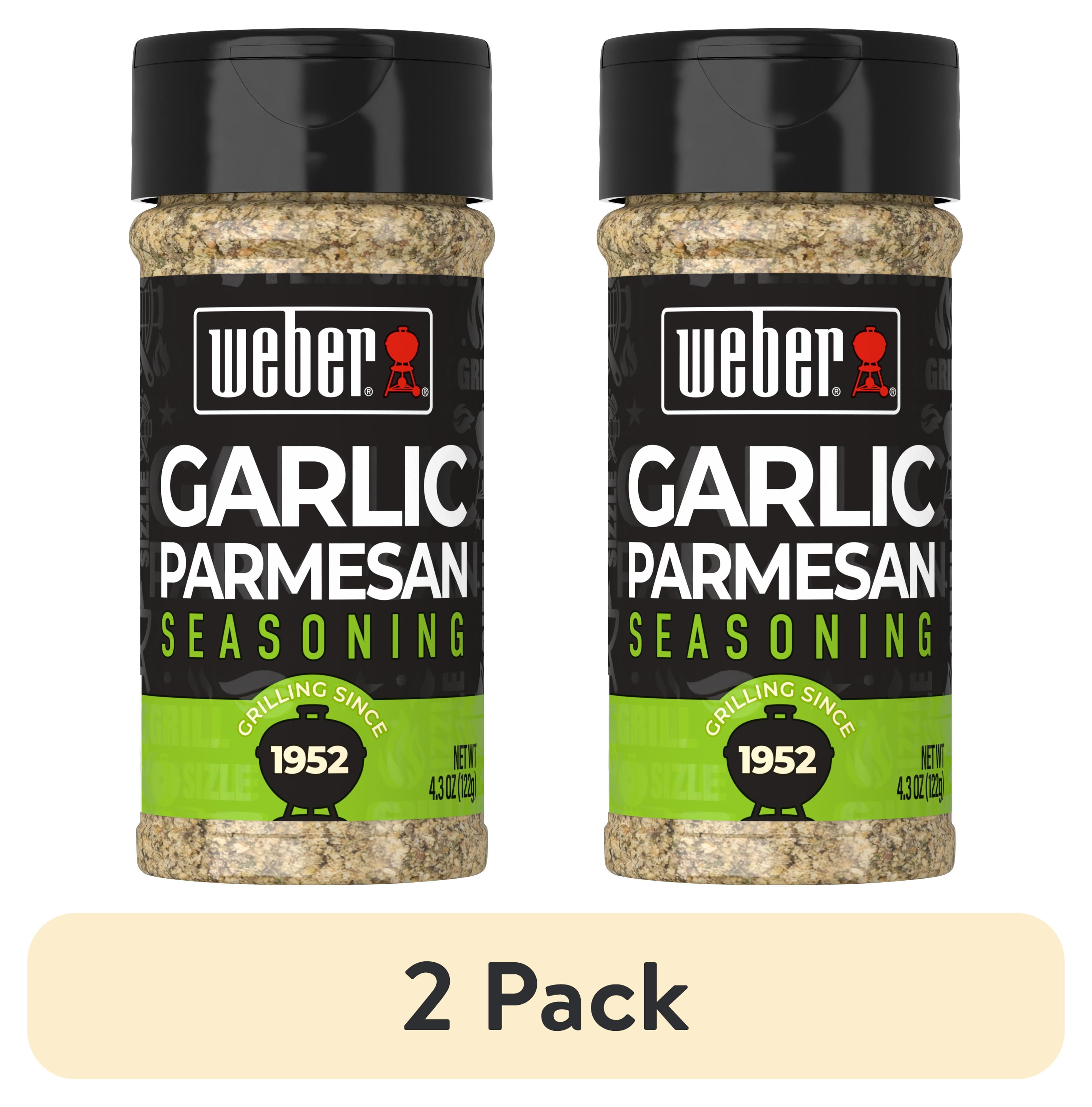 (2 pack) Weber Garlic Parmesan Seasoning, Gluten Free, 4.3 oz - Walmart.com