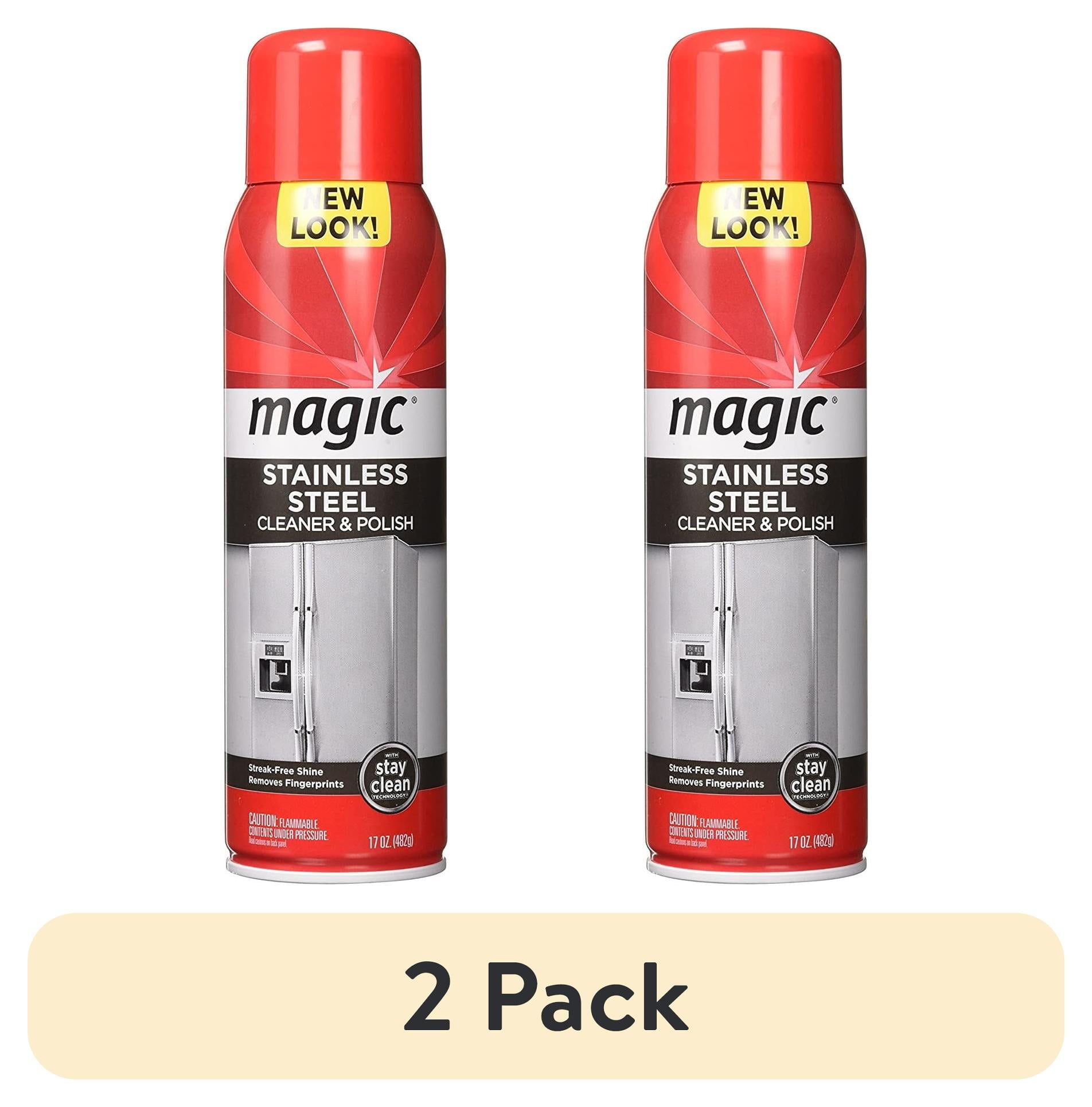 (2 pack) Weiman Magic Stainless Steel Cleaner Aerosol Spray - Cleans ...
