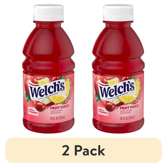 Welch's 100% Grape Juice, White Grape, 10 fl oz On-the-Go Bottle (Pack ...