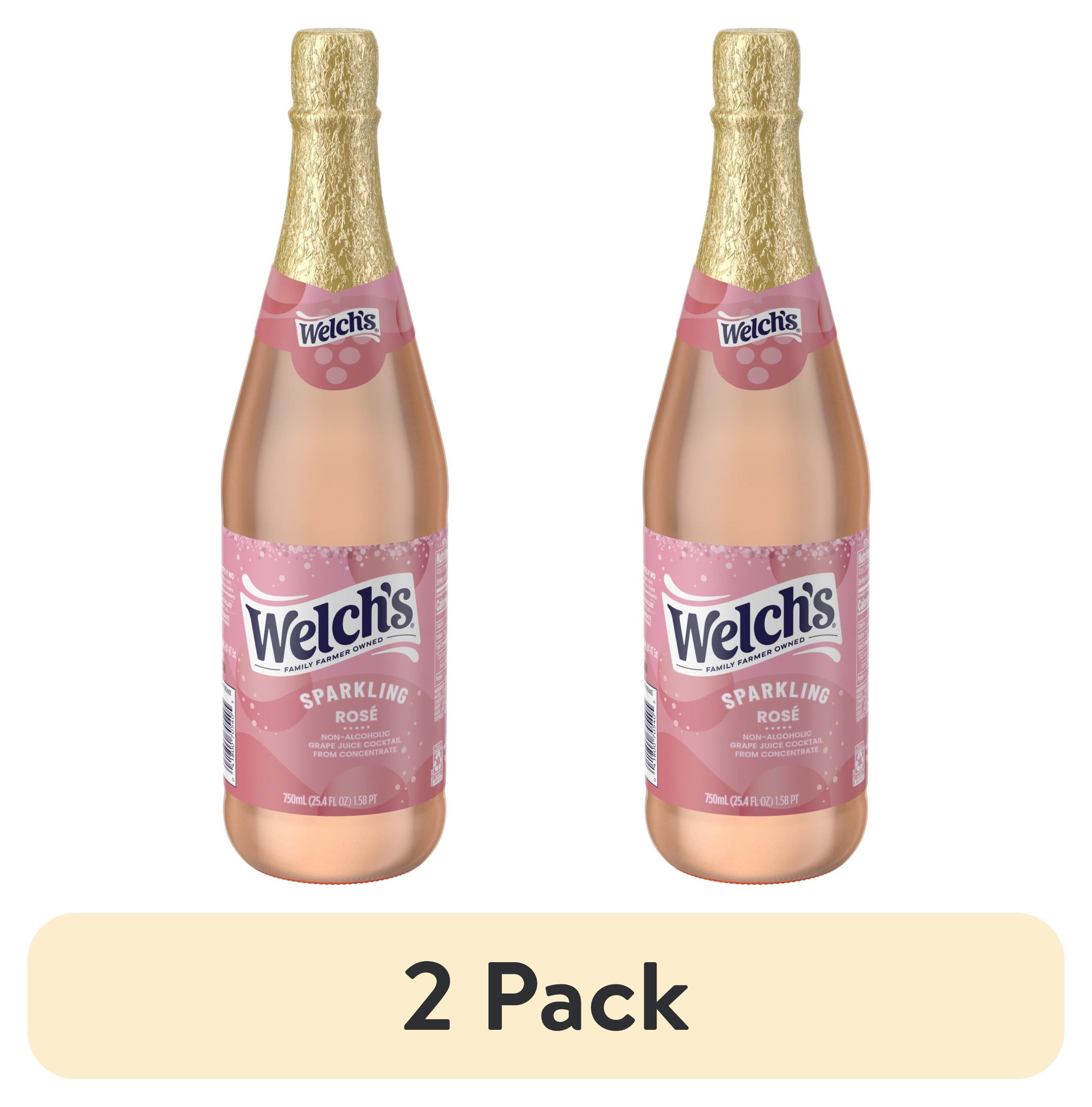 (2 pack) Welch's Non-Alcoholic Sparkling Rosé Grape Juice Cocktail, 25. ...