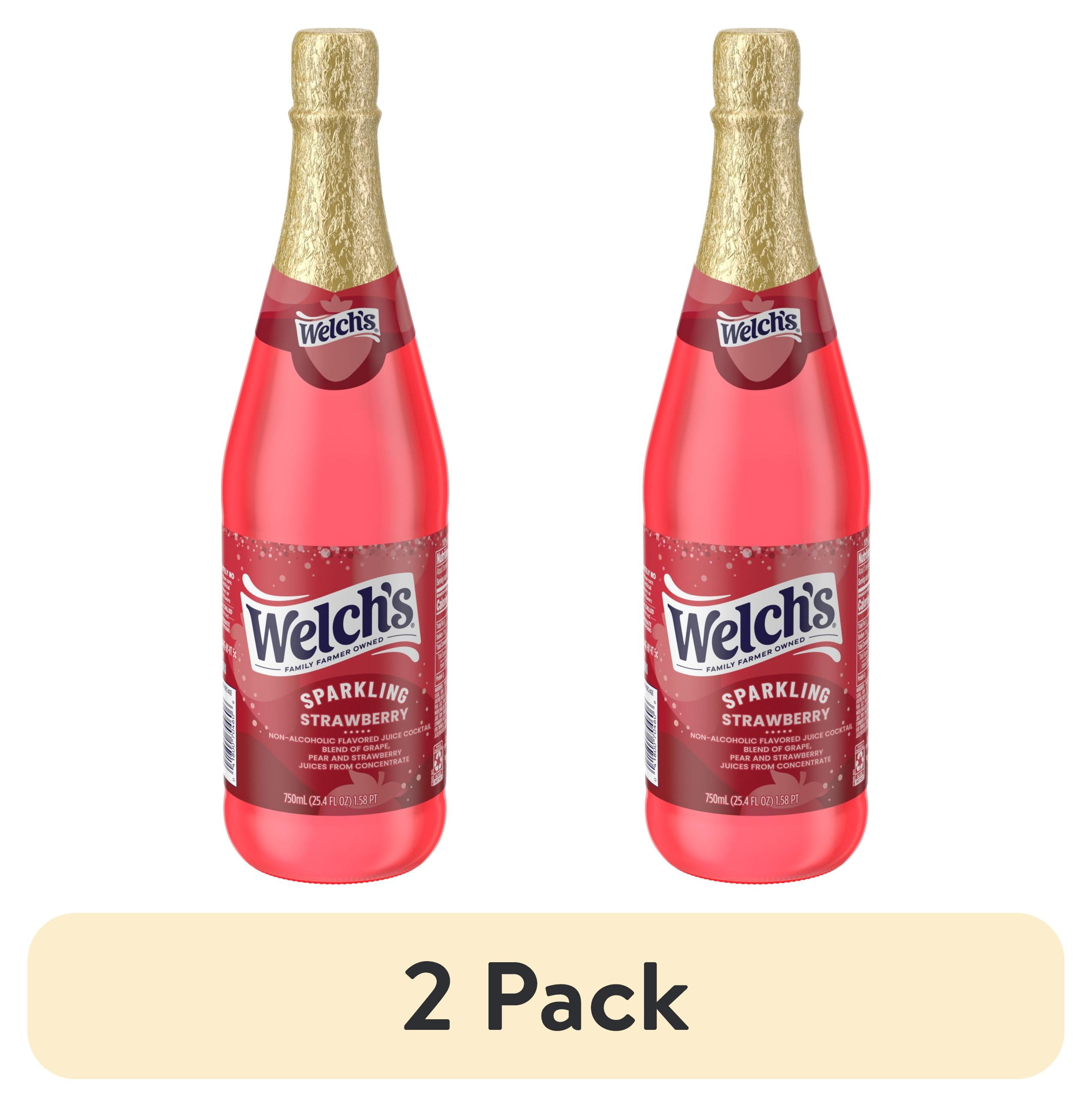 (2 pack) Welch's Non-Alcoholic Sparkling Strawberry Juice Cocktail, 25. ...