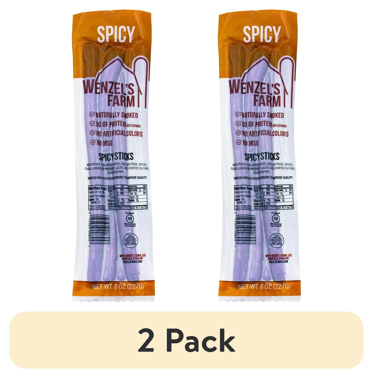(2 pack) Wenzel's Farm Spicy Snack Sticks, 8 oz - Walmart.com
