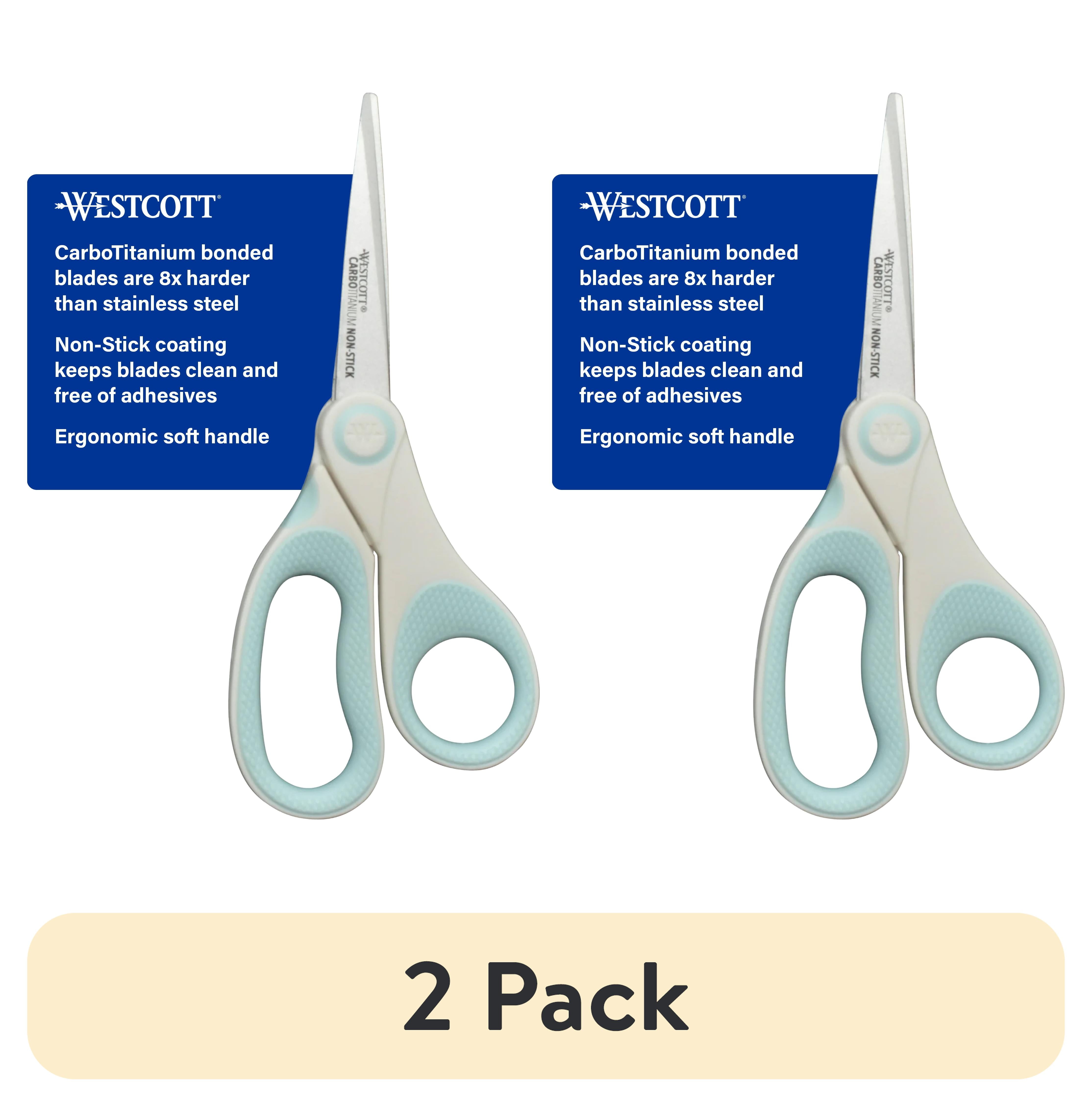 (2 pack) Westcott 8 Inch Carbo Titanium Non-Stick Scissors for Craft ...