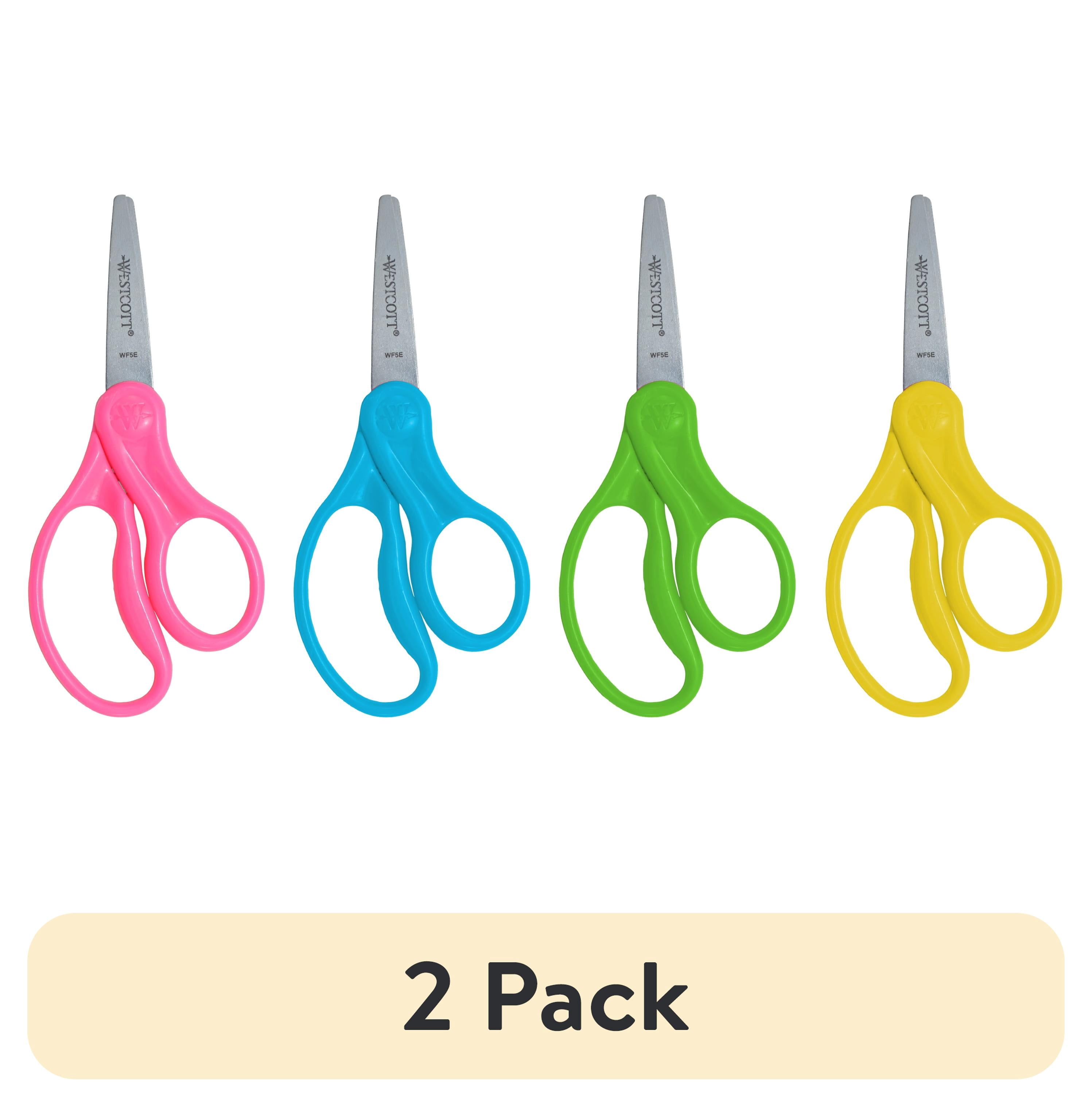(2 pack) Westcott Kids Scissors, 5", Pointed, Assorted Colors, Grade ...