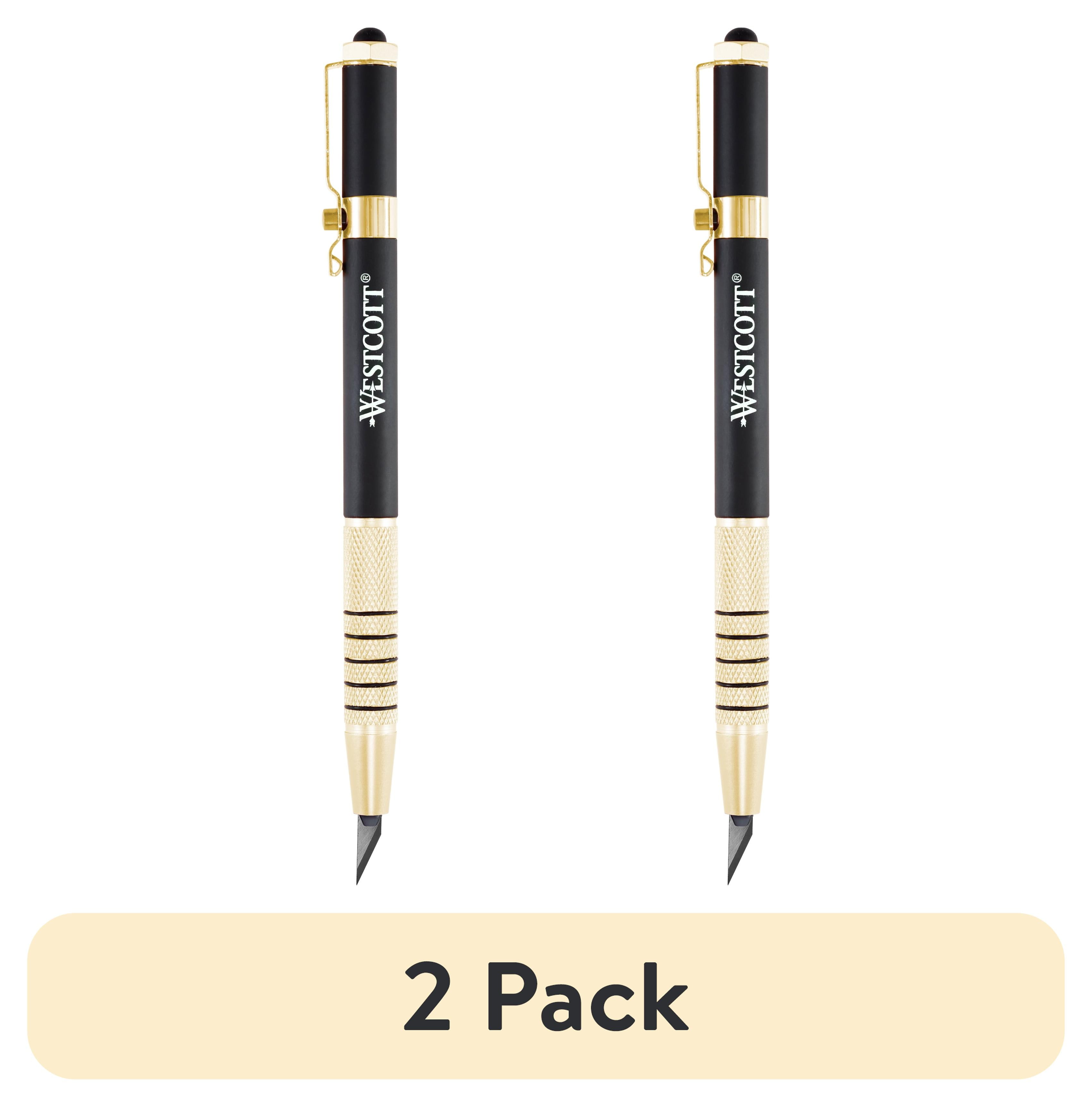 (2 pack) Westcott Pen Style Carbo Titanium Craft Knife, for Craft, Gold ...