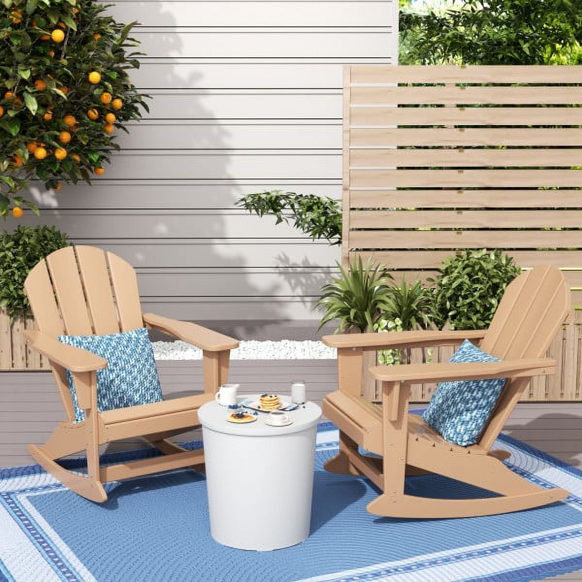 (2 pack) Westintrends Malibu Rocking Chair Outdoor, All Weather ...