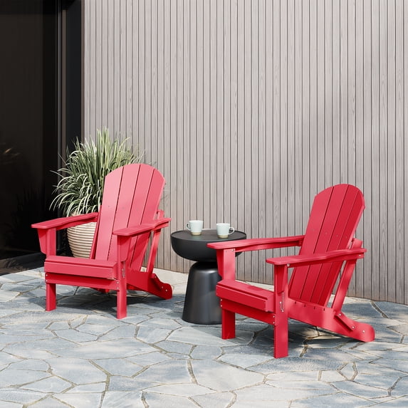 (2 pack) WestinTrends Malibu Outdoor Folding HDPE Adirondack Deck Chair ...