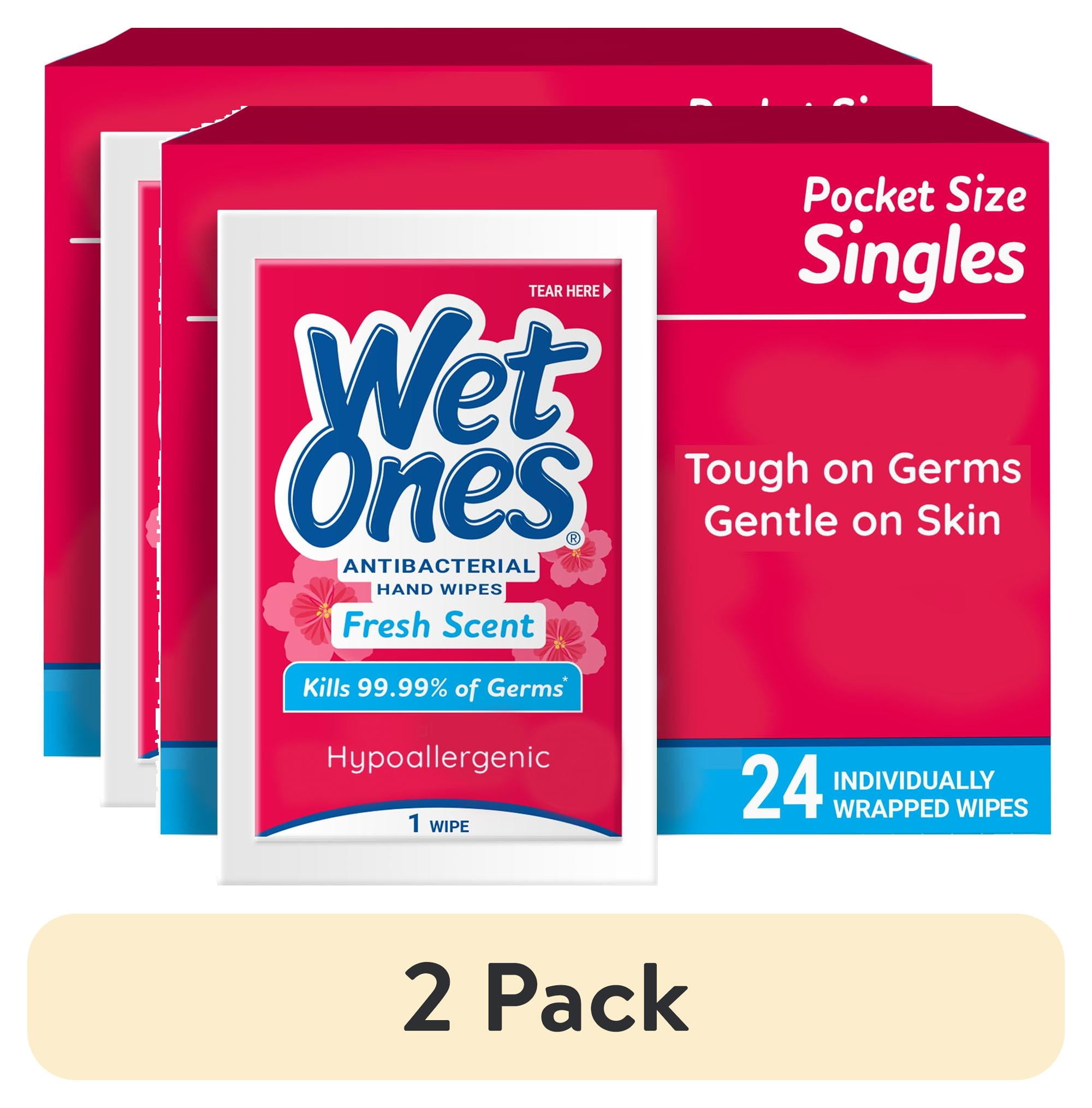 (2 pack) Wet Ones Antibacterial Hand Wipes, Fresh Scent, 24 Ct ...