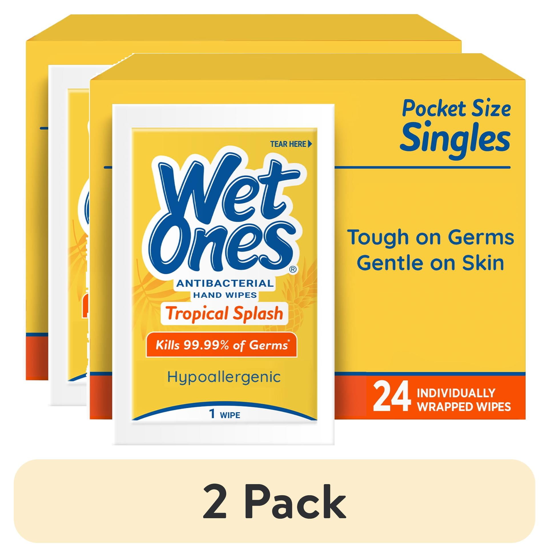 (2 pack) Wet Ones Antibacterial Hand Wipes, Tropical Splash Citrus ...
