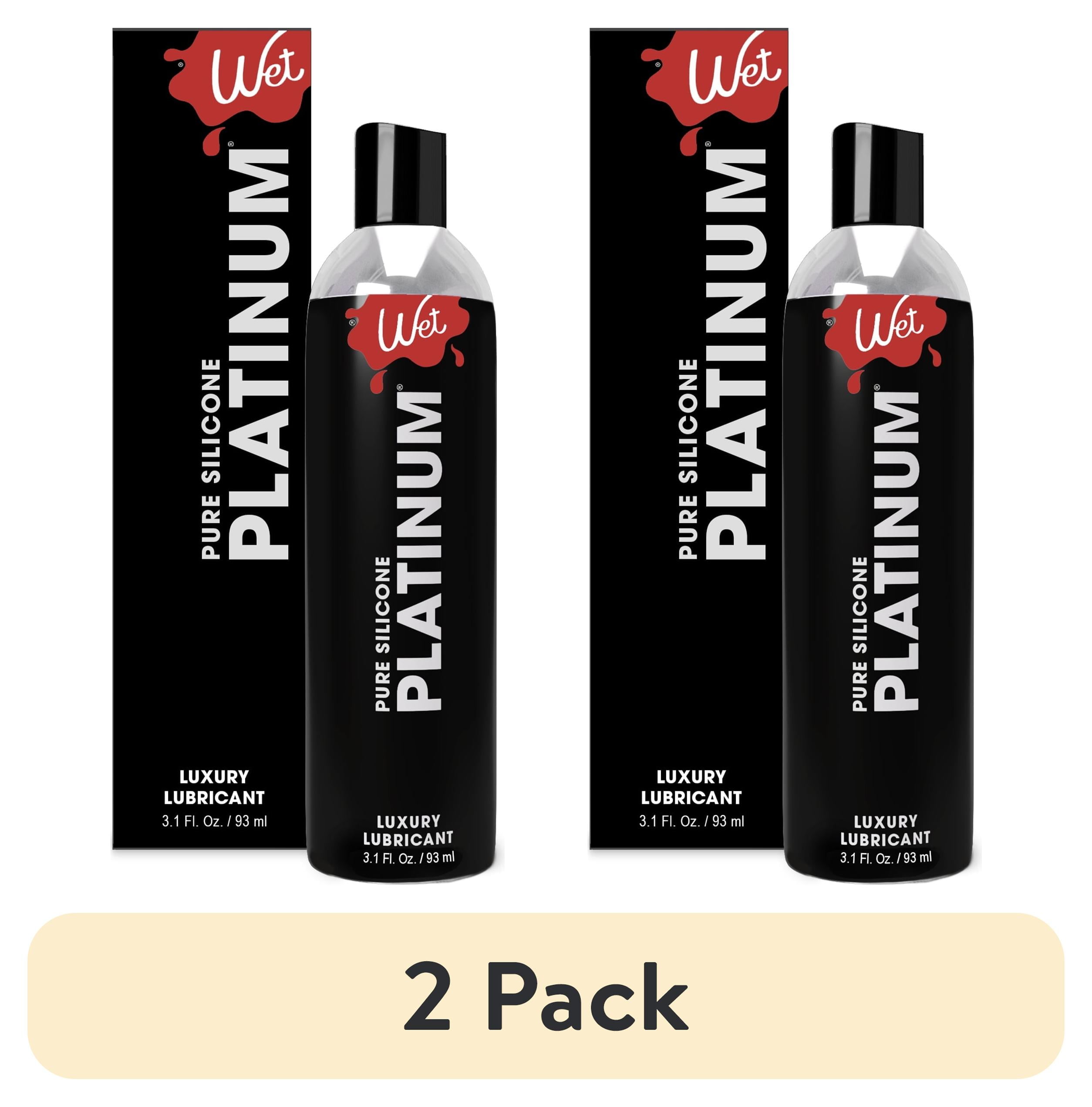 (2 pack) Wet Platinum Silicone-Based Lube, Ultra Long Lasting Premium ...
