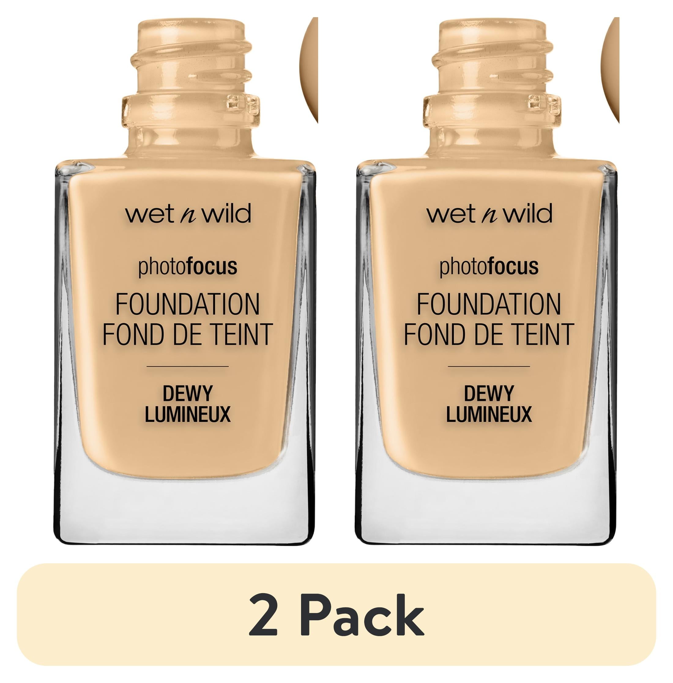 (2 pack) Wet n Wild Photo Focus Dewy Liquid Foundation Makeup, Buff ...