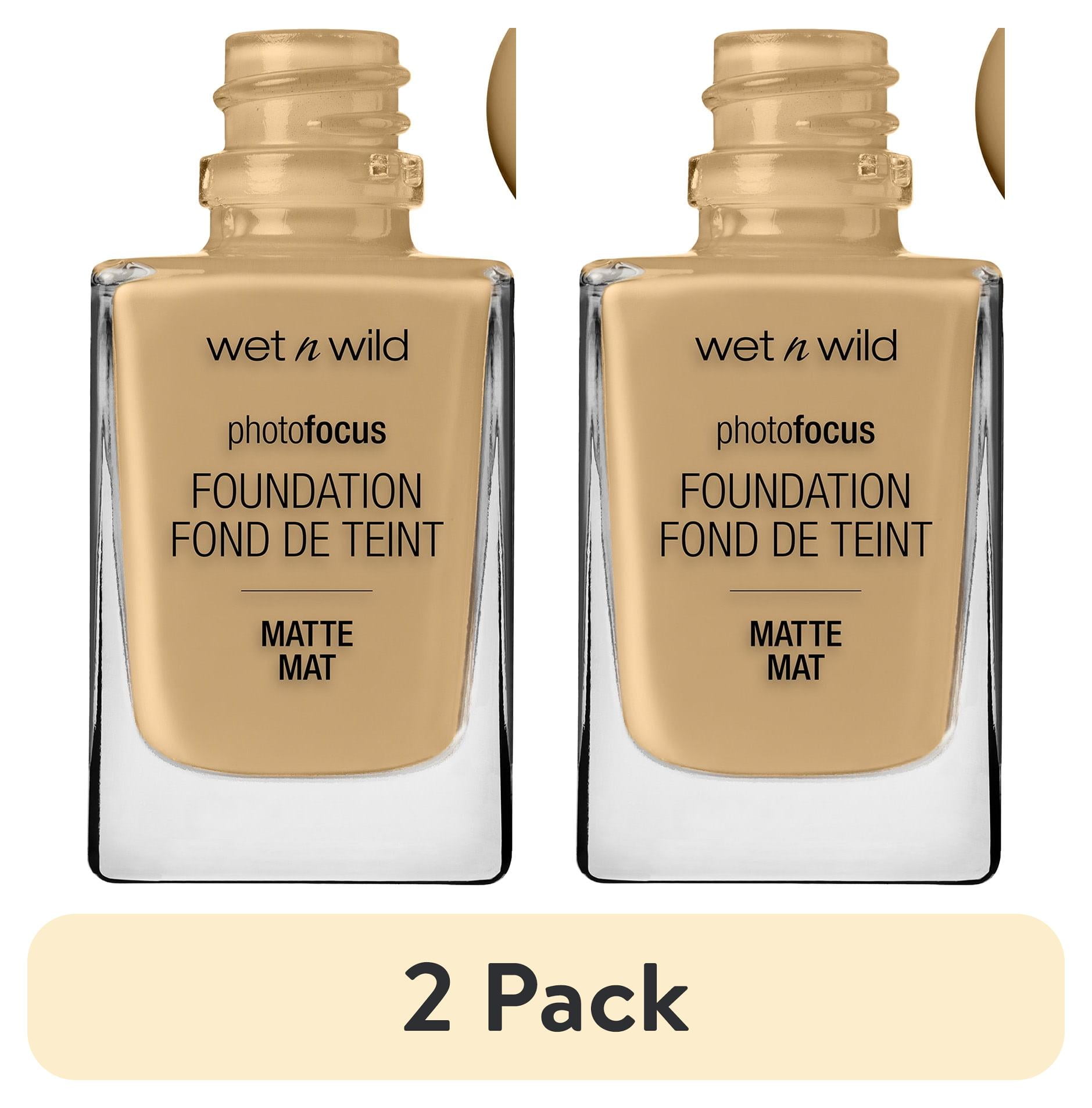 (2 pack) Wet n Wild Photo Focus Liquid Foundation Makeup, Matte, Golden ...