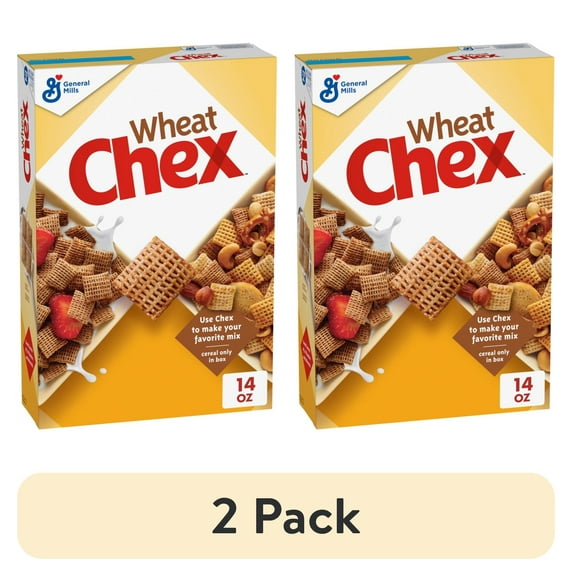 (2 pack) Wheat Chex Breakfast Cereal, Homemade Chex Mix Ingredient, 14 ...