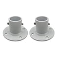2-pack White 1 7/8 Inch Cast Aluminum Pool Ladder and Rail Mount Anchor ...