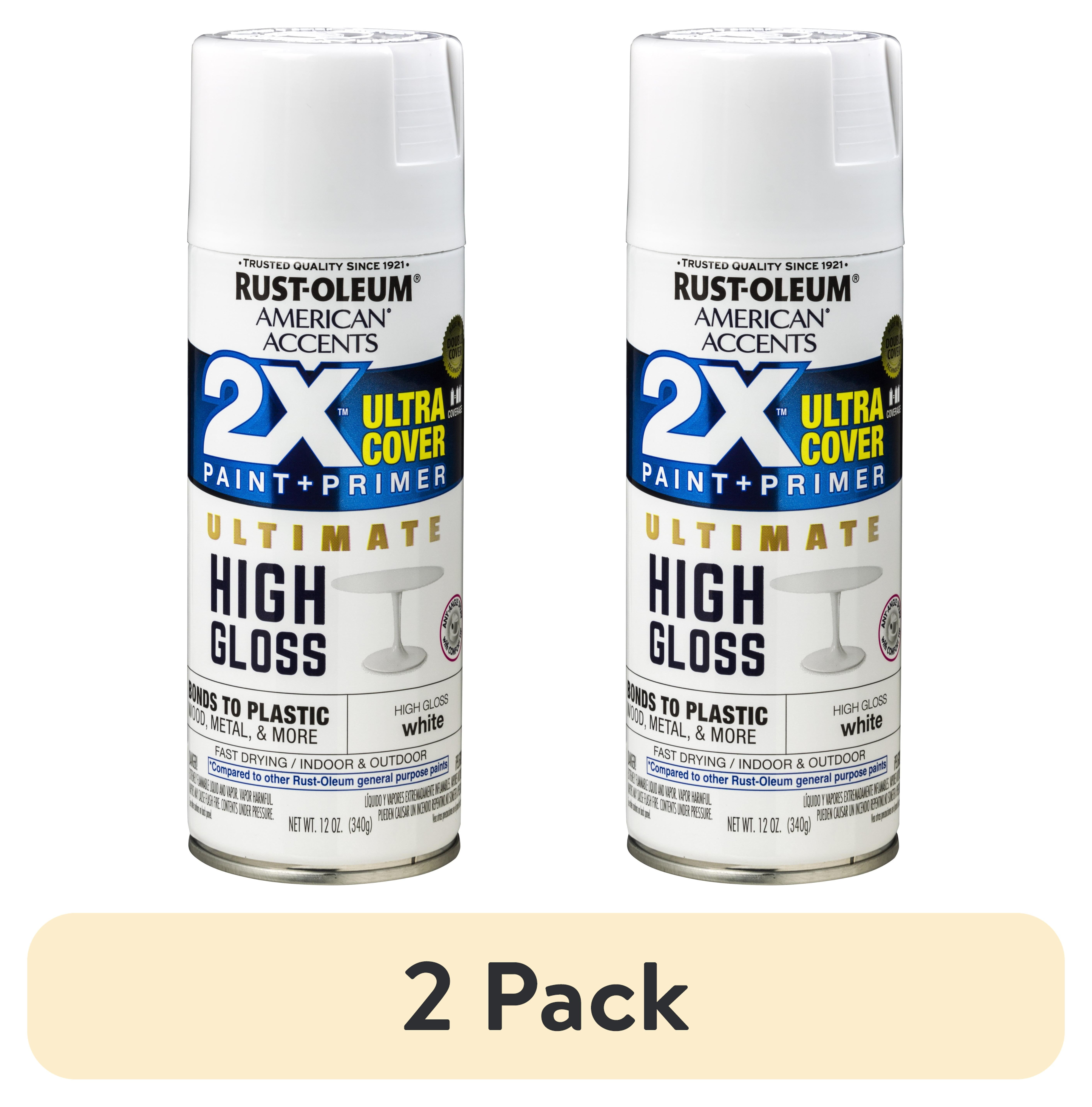(2 pack) White, Rust-Oleum American Accents Ultra Cover 2X Ultimate ...