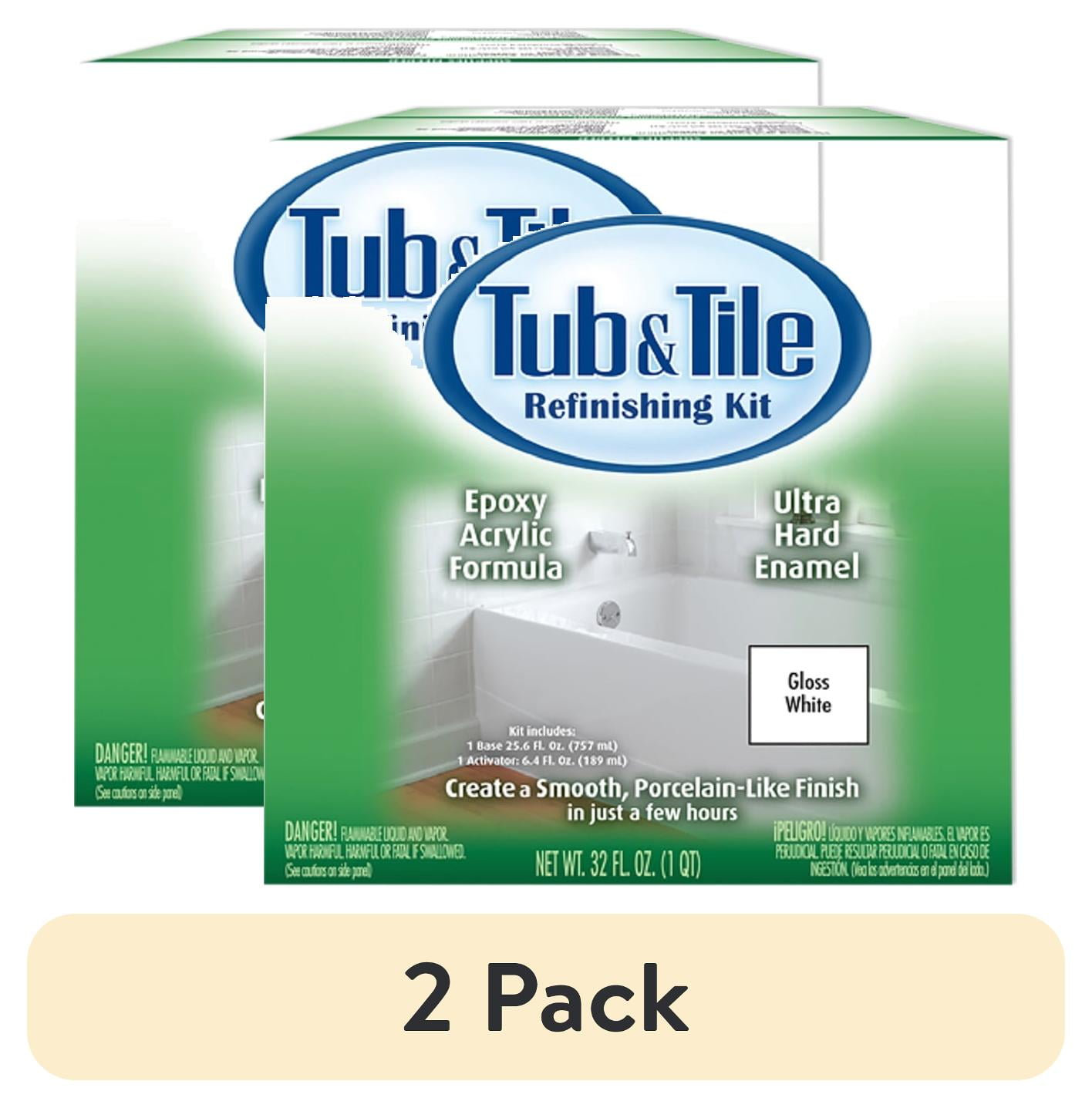 (2 pack) White, Rust-Oleum Gloss Tub & Tile Refinishing Kit- 384165 ...