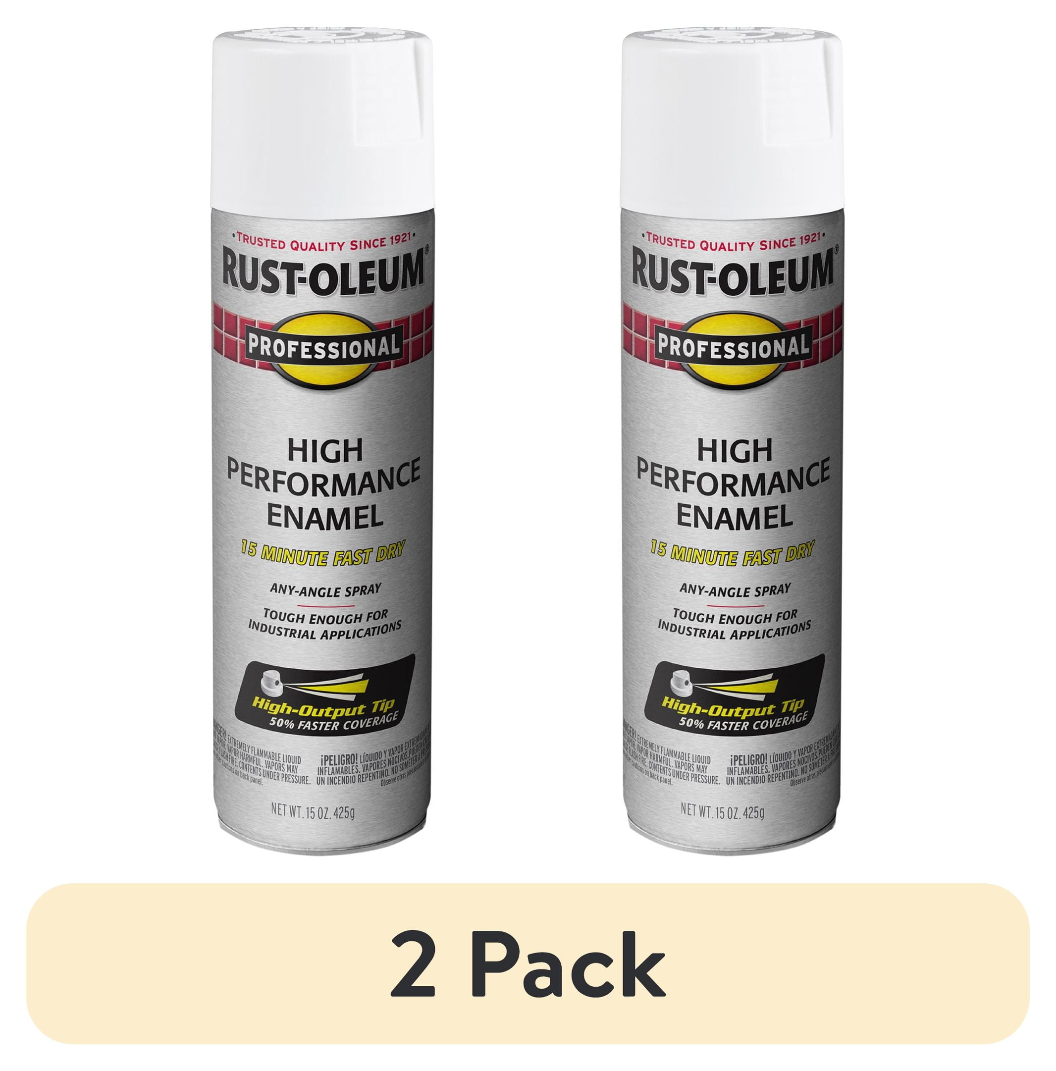 (2 pack) White, Rust-Oleum Professional High Performance Gloss Enamel ...