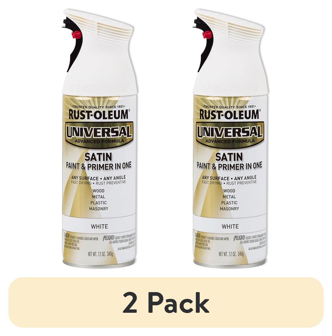 (2 pack) White, Rust-Oleum Universal All Surface Interior/Exterior ...