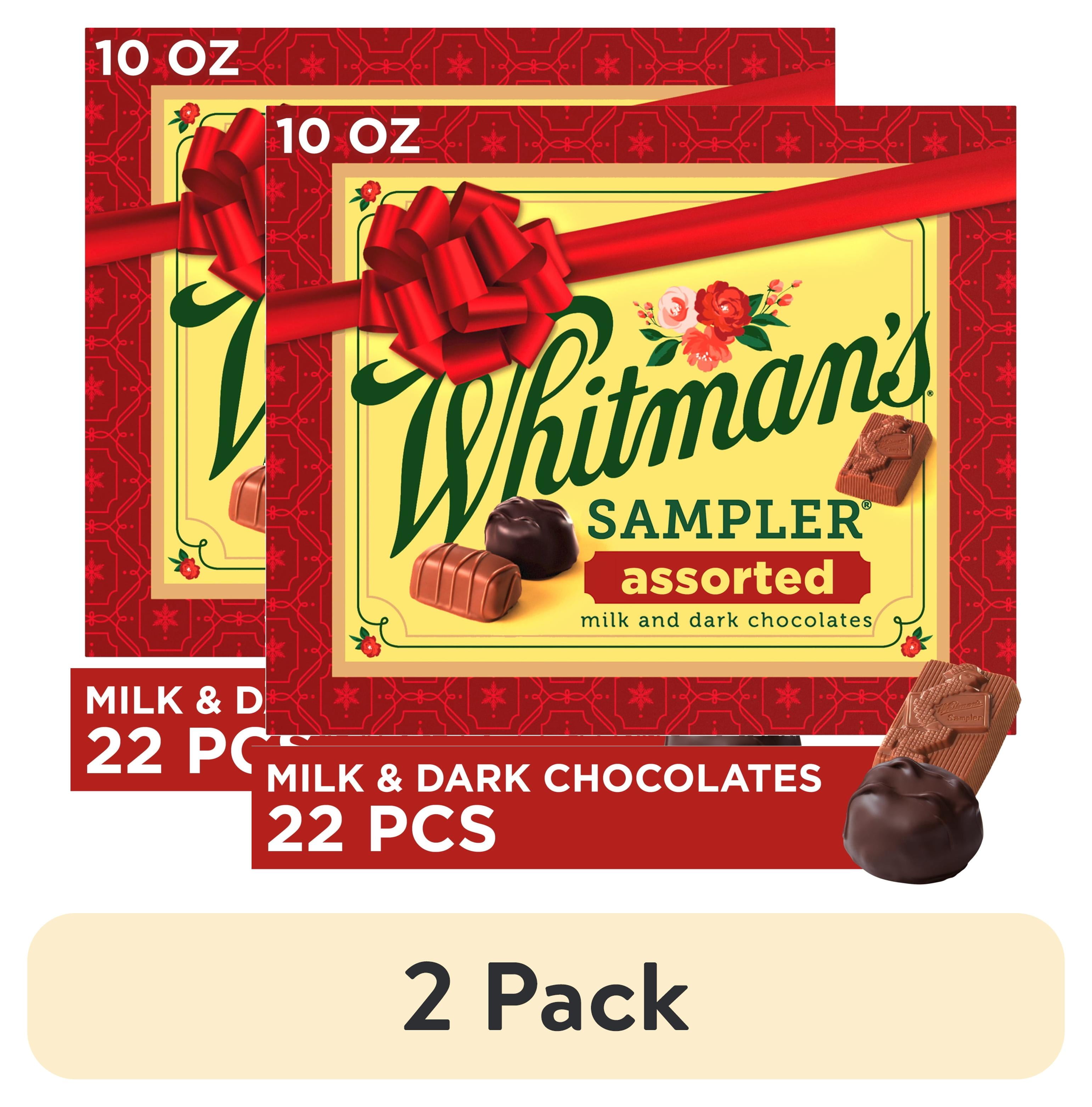 (2 pack) Whitman's Sampler Christmas Assorted Milk & Dark Chocolate ...