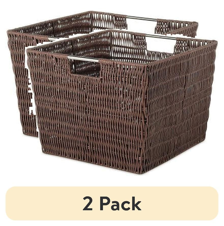 Free Shipping! Whitmor Rattique Storage Tote Basket 2 Pack - Java ...