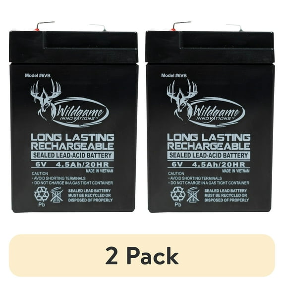(2 pack) WILDGAME INNOVATIONS 6V Edrenaline Rechargeable Battery for ...