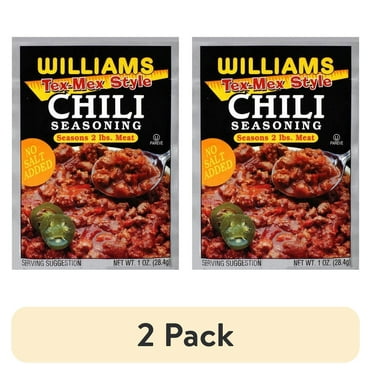 Williams Original Chili Seasoning Mix, 2 oz Packet, Spice Blend for ...