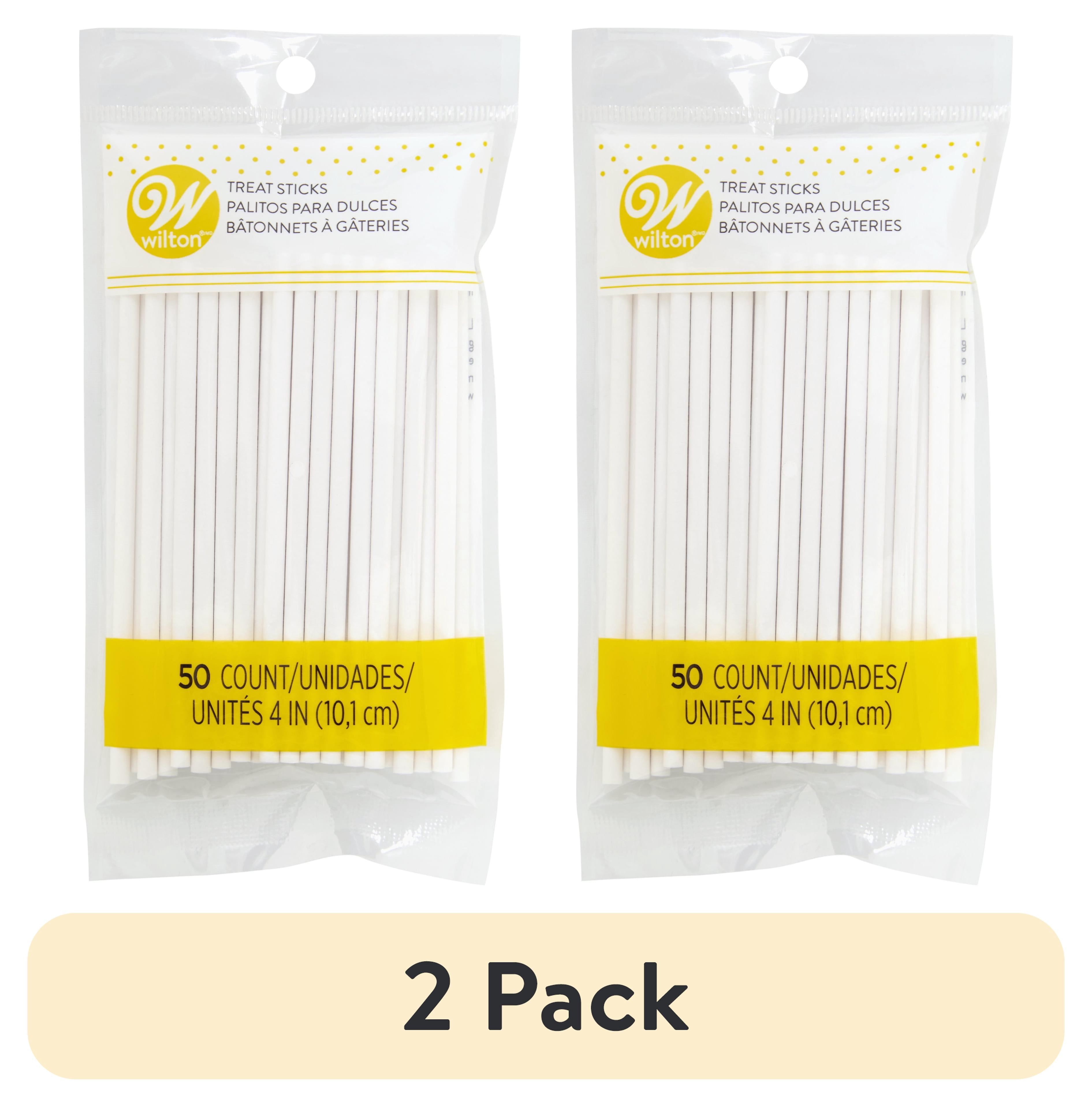 (2 pack) Wilton 4-Inch White Treat Sticks, 50-Count - Walmart.com