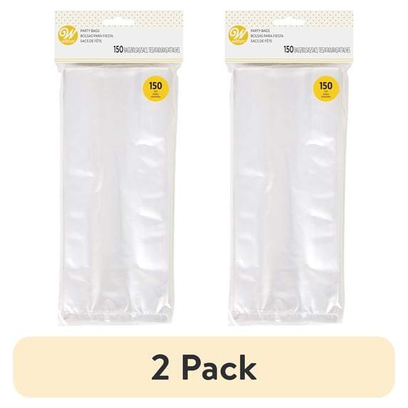 (2 pack) Wilton Clear Treat Bags, 150-Count - Walmart.com