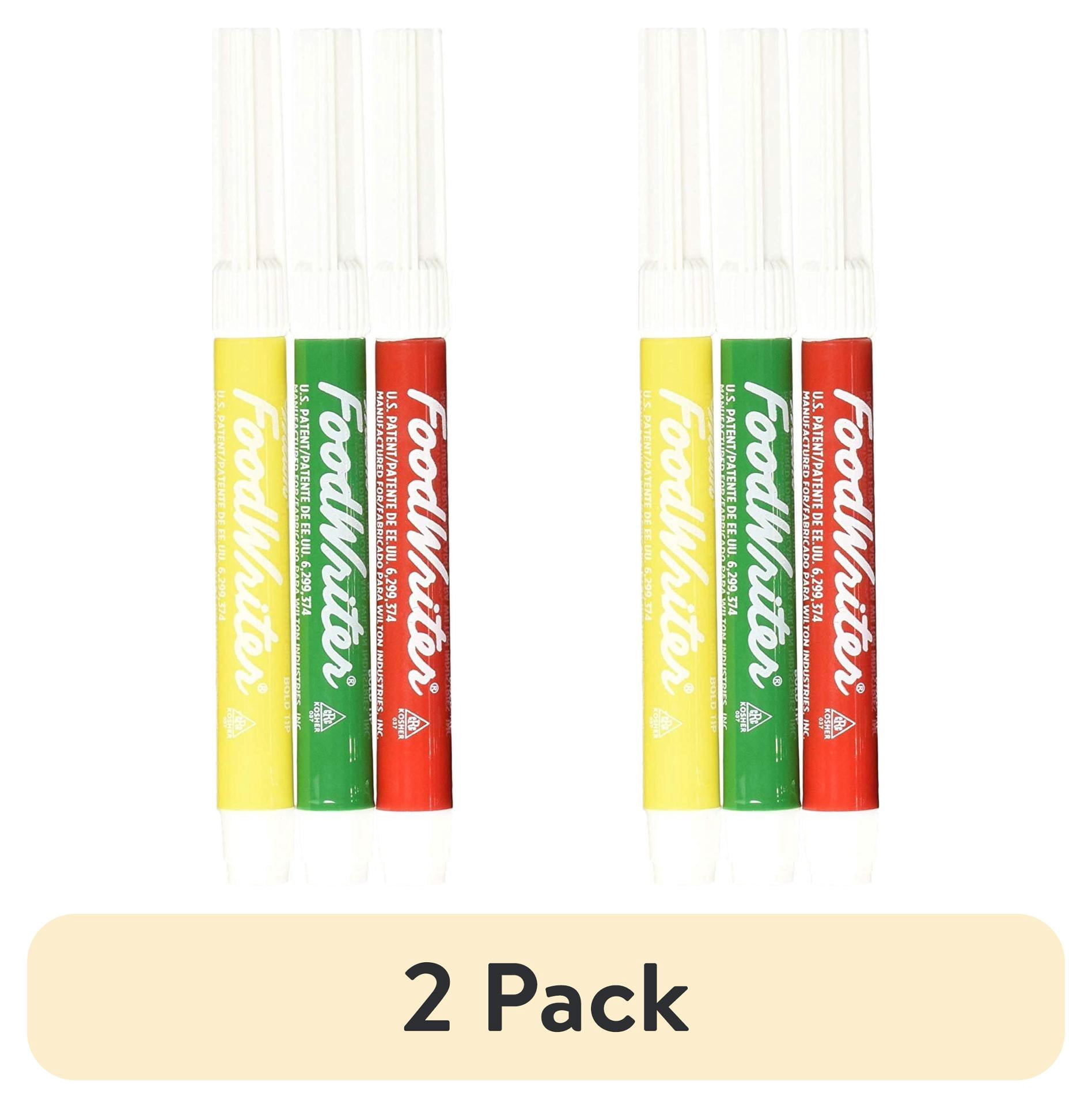 (2 pack) Wilton FoodWriter Color Bold Tip Edible Markers, 5-Piece ...