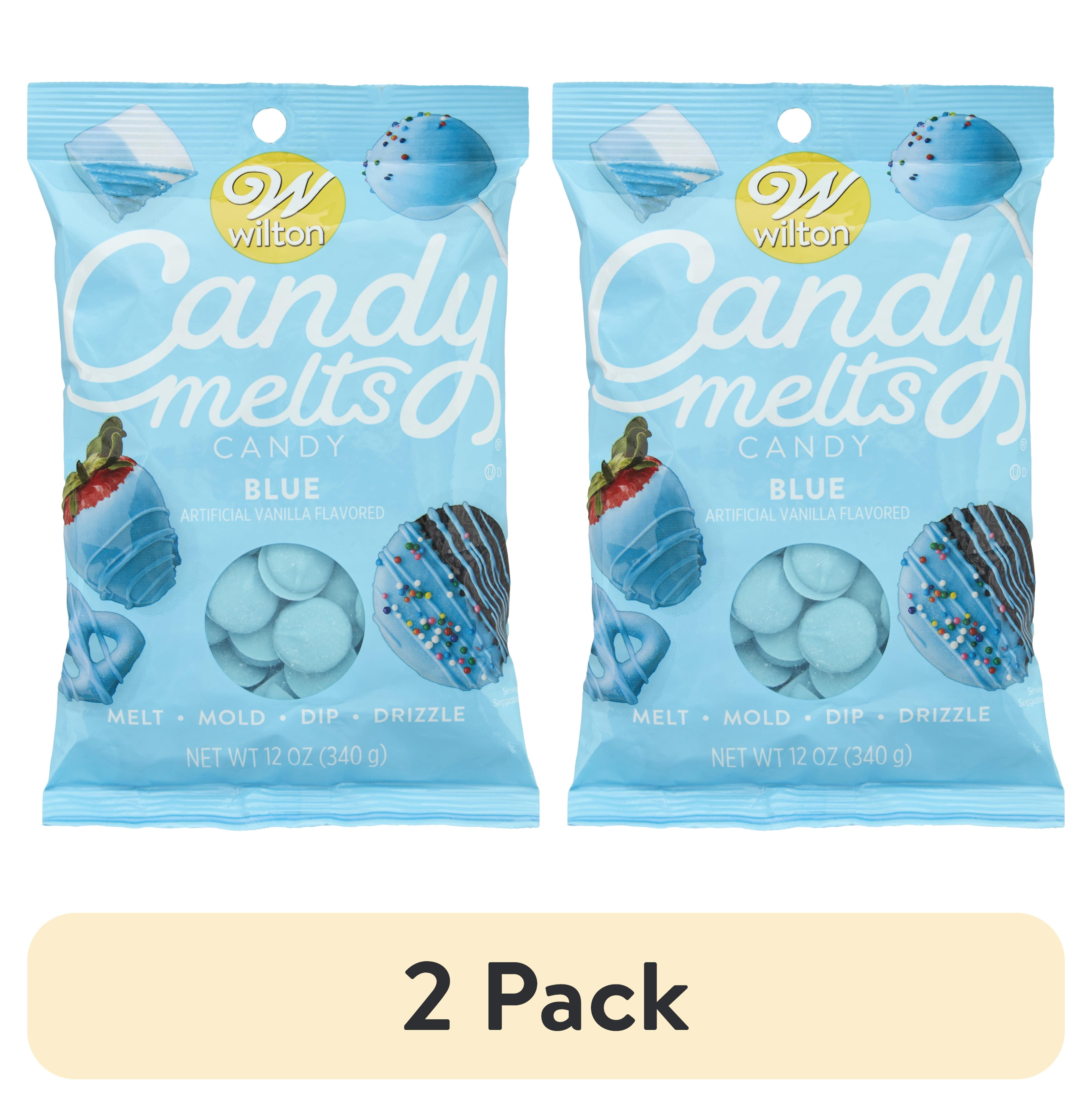 (2 pack) Wilton Melting Chocolate Blue Candy Melts for Cake Pops Candy ...