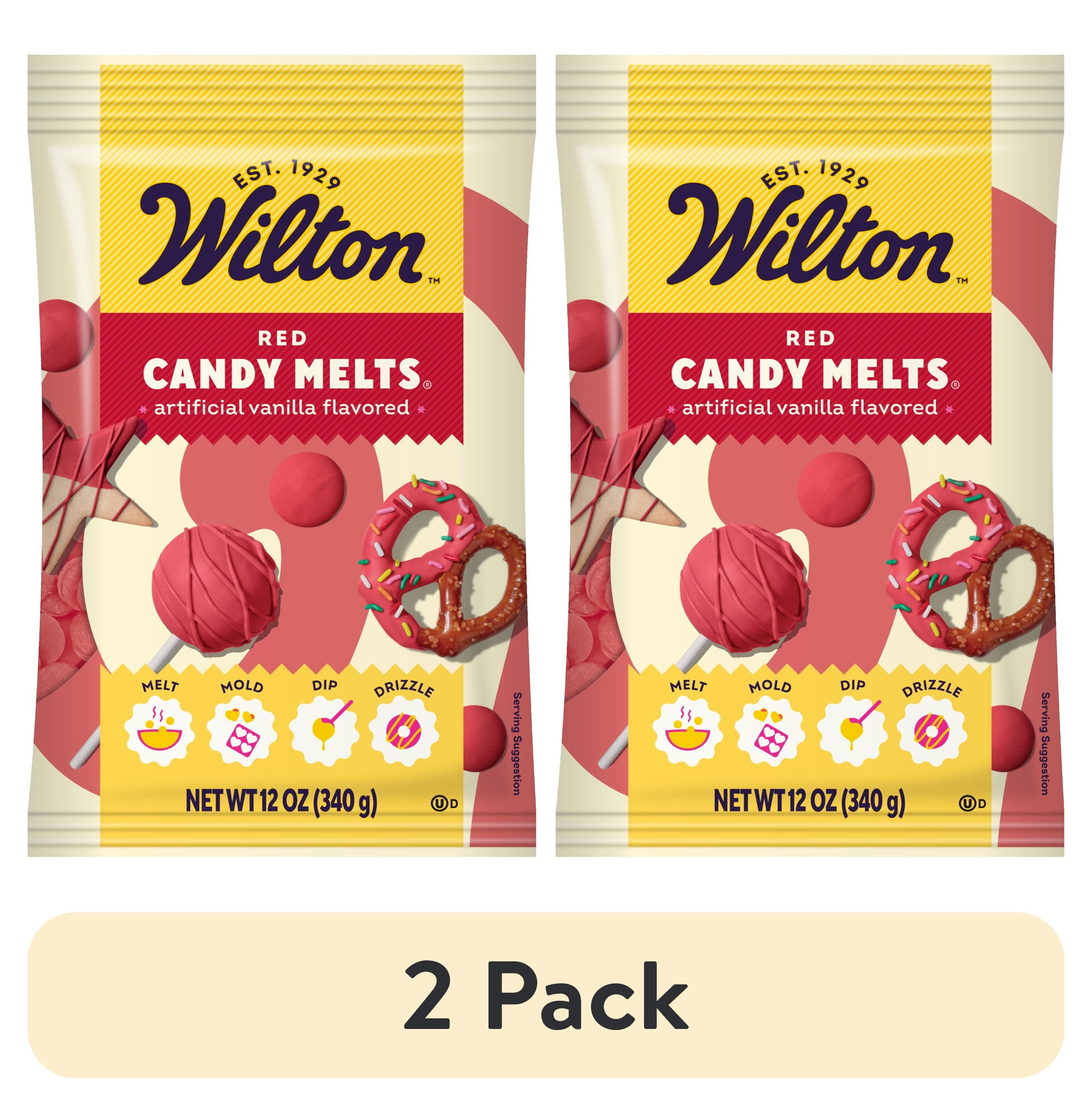 (2 pack) Wilton Red Candy Melts Vanilla-Flavored Wafers 12oz Bag for ...
