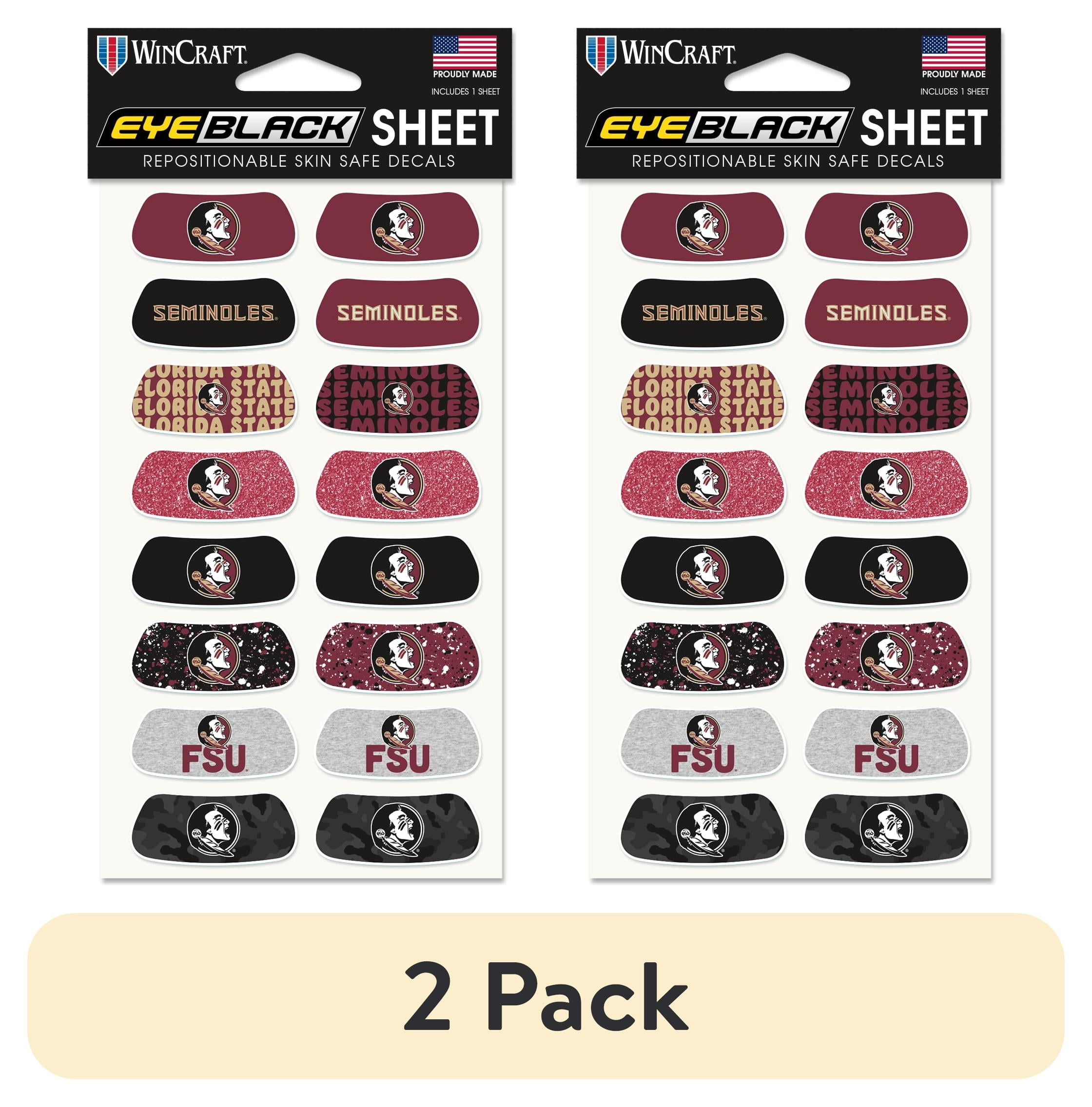 WinCraft NCAA Florida State Eye Black - Waterless Face Decals - Walmart.com