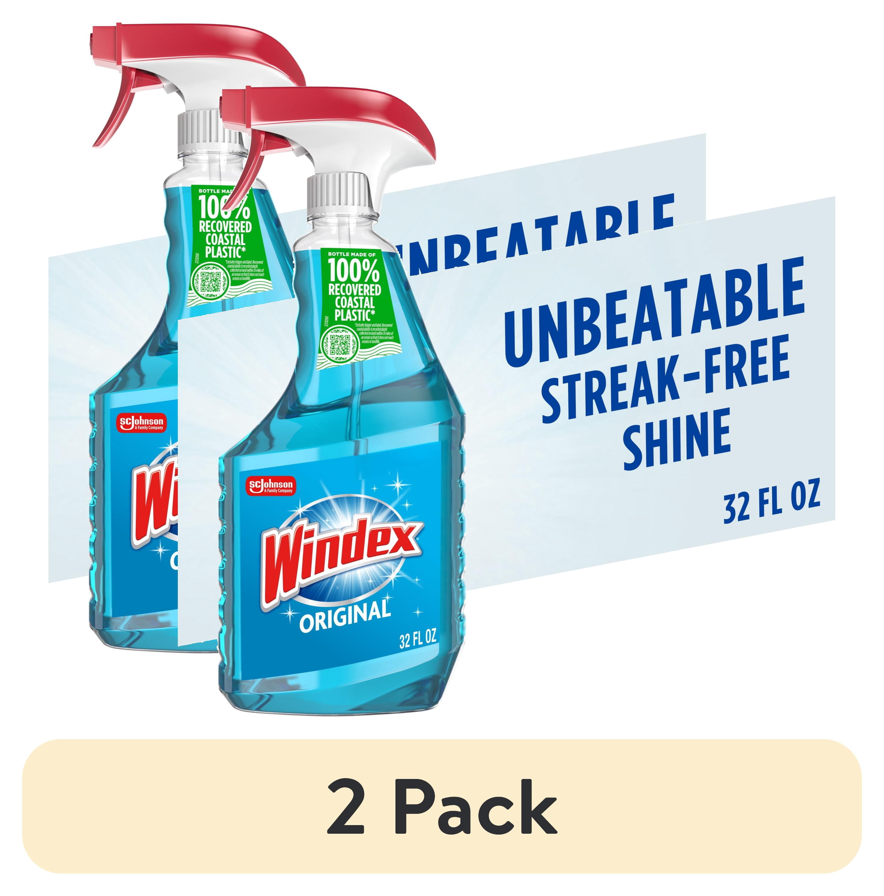 (2 pack) Windex Glass, Window, and Mirror Cleaner, Original Blue, Spray ...