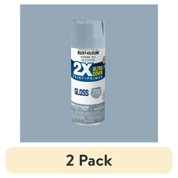 (2 pack) Winter Gray, Rust-Oleum American Accents 2X Ultra Cover Gloss ...