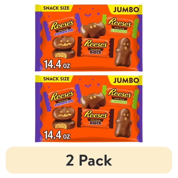 (2 pack) Reese's Assorted Milk Chocolate Snack Size Peanut Butter ...
