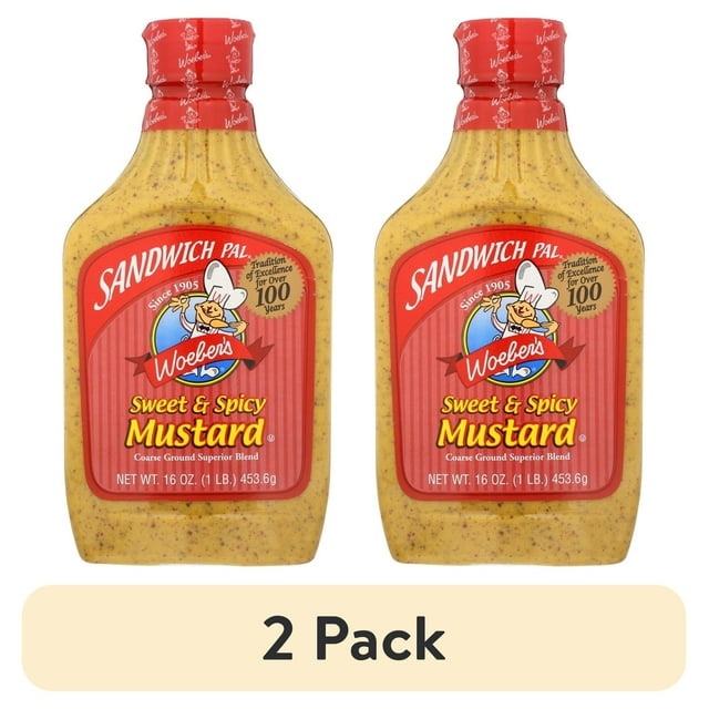 (2 pack) Woeber's Sandwich Pal Sweet and Spicy Mustard, 16 oz ...