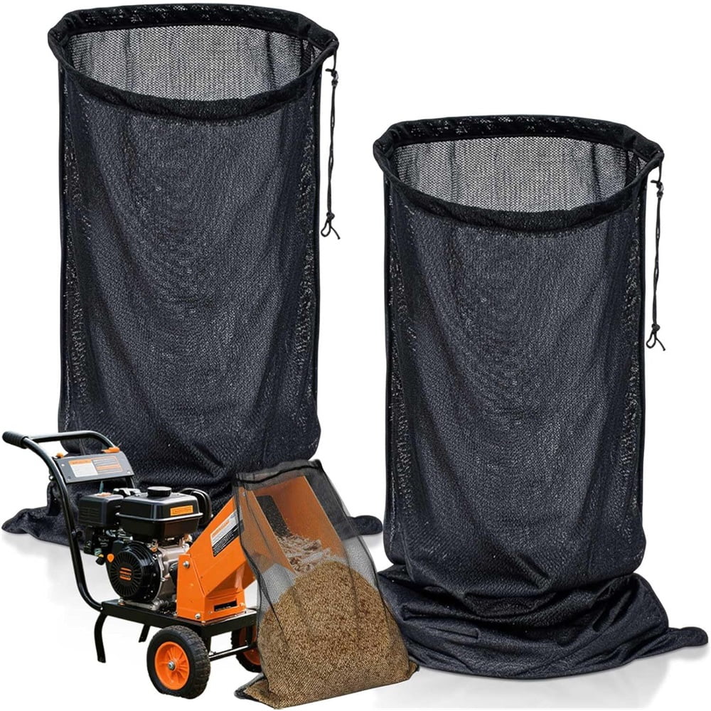 2 pack Wood Chipper Shredder Bag - Extra Large 24" x 48" Leaf Mulcher ...