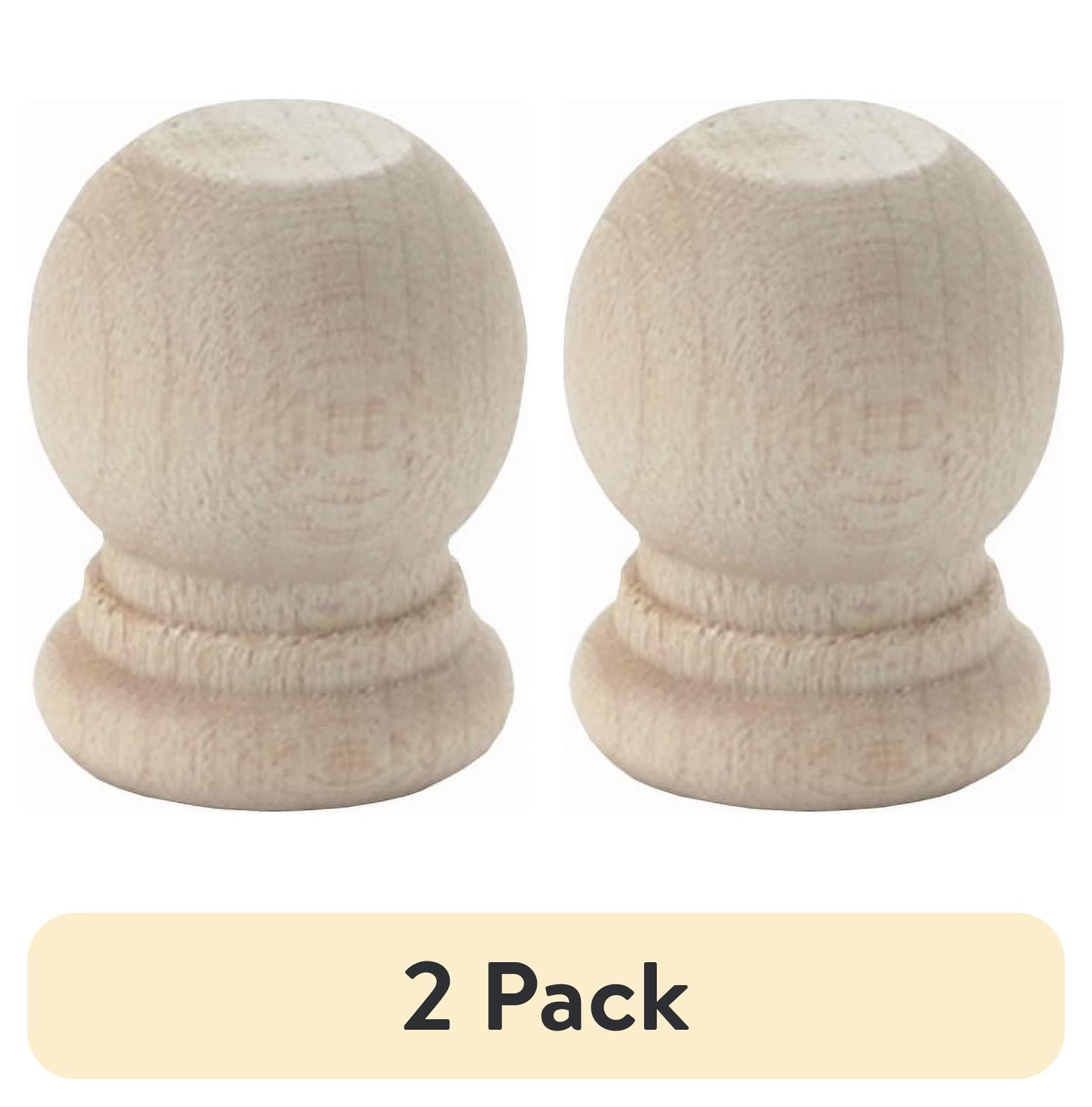 (2 pack) Wood Turning Shapes-Ball Finials 6/Pkg .9375"X.25" - Walmart.com