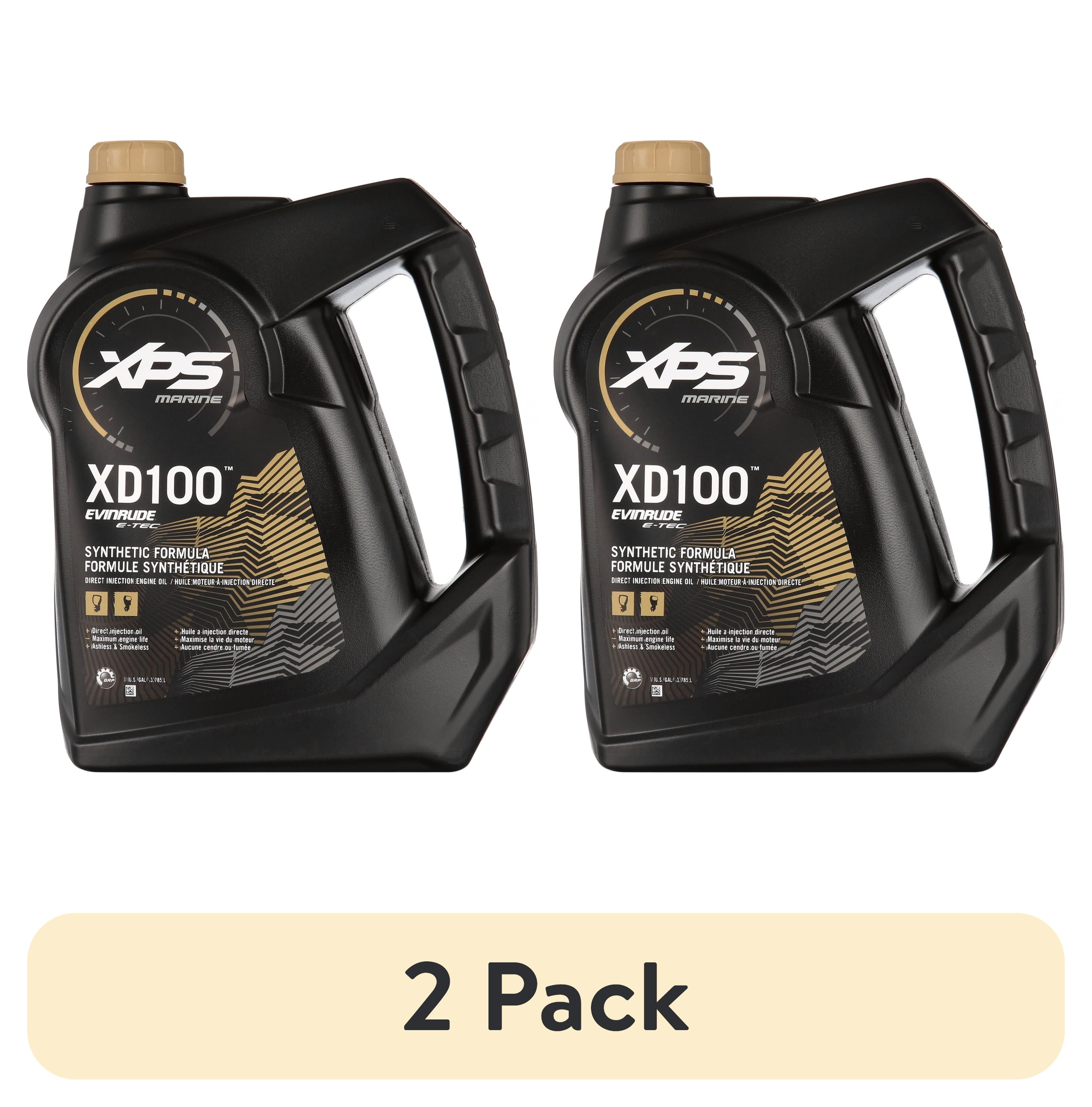 (2 pack) XPS Marine XD100 Synthetic 2-Stroke Engine Oil for Evinrude E ...