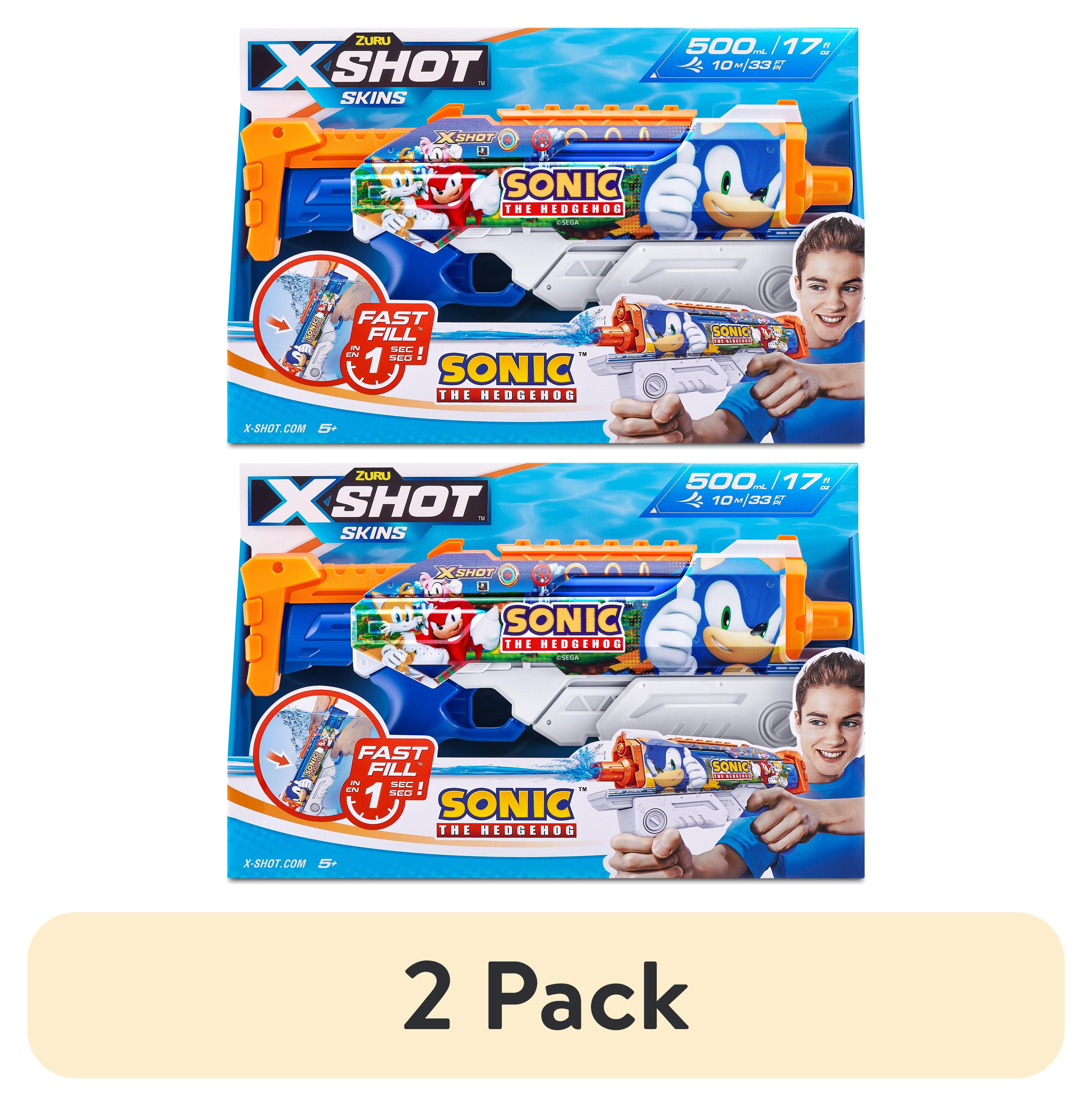 ZURU XSHOT Fast-Fill Sonic The Hedgehog Hyperload Water Blaster Blue ...