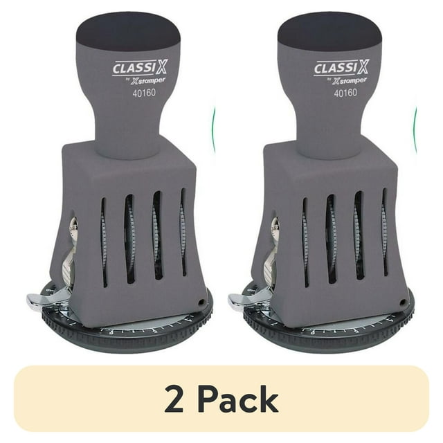 (2 pack) Xstamper ClassiX Traditional Rotary Message/Date and Time ...