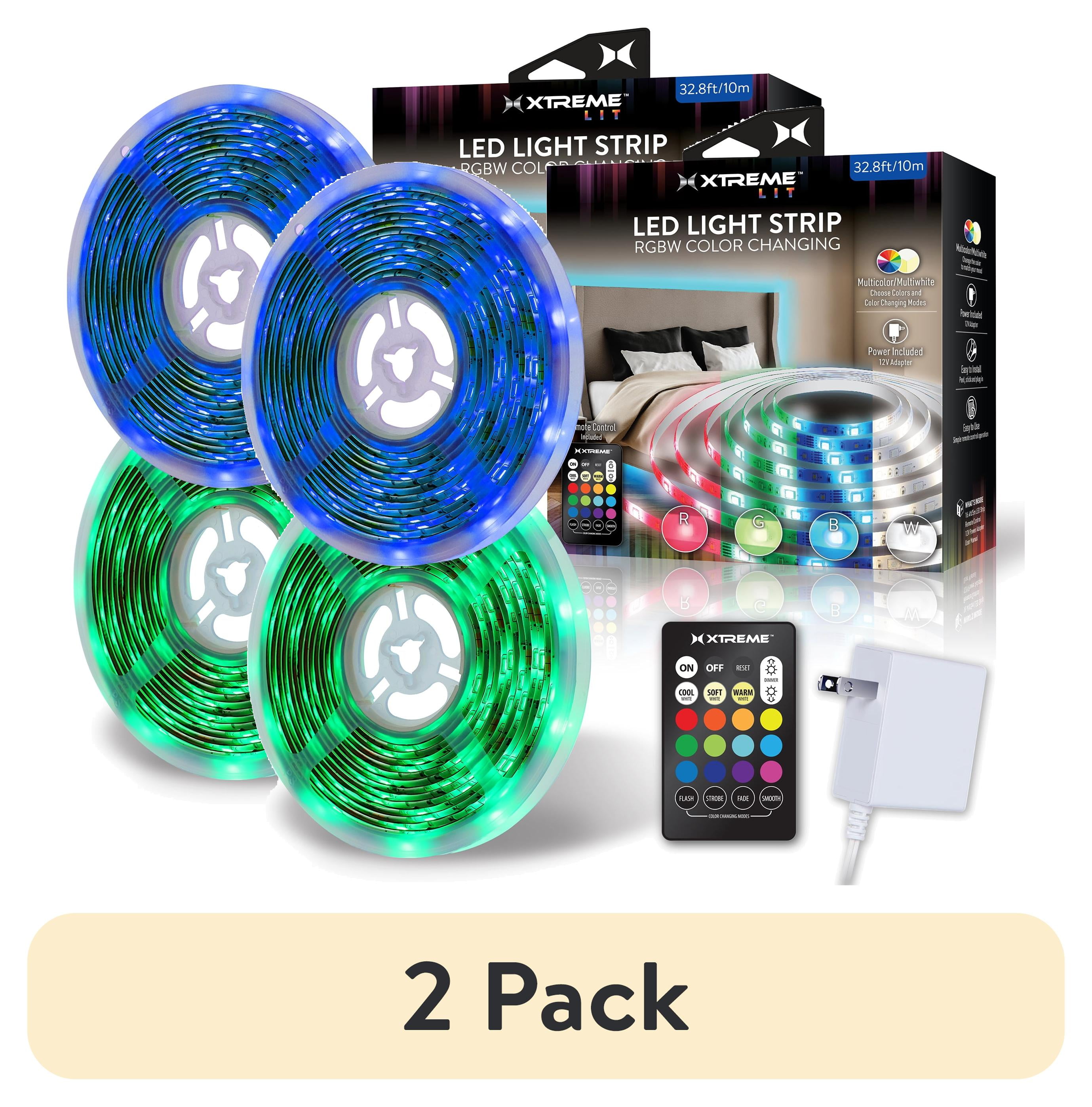 Xtreme Lit 32.8ft LED RGBW Color-Changing Light Strip - Walmart.com