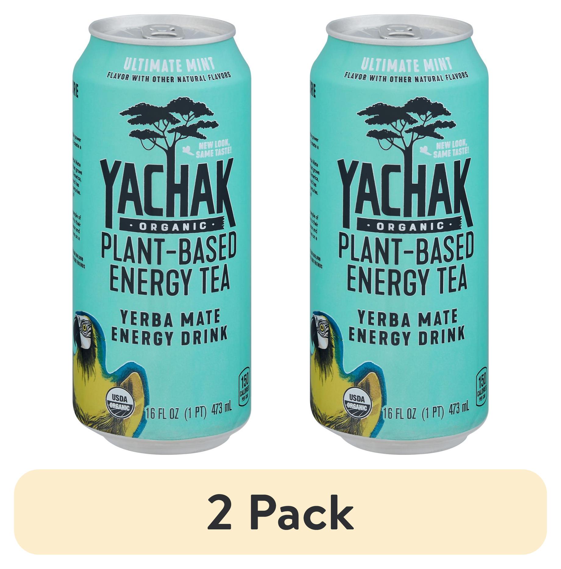 (2 pack) Yachak Organic Plant Based Energy, Ultimate Mint Yerba Mate ...