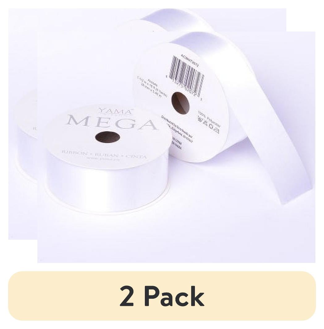 (2 pack) Yama Ribbon 1.5" Acetate White Mega Ribbon, 1 Each - Walmart.com