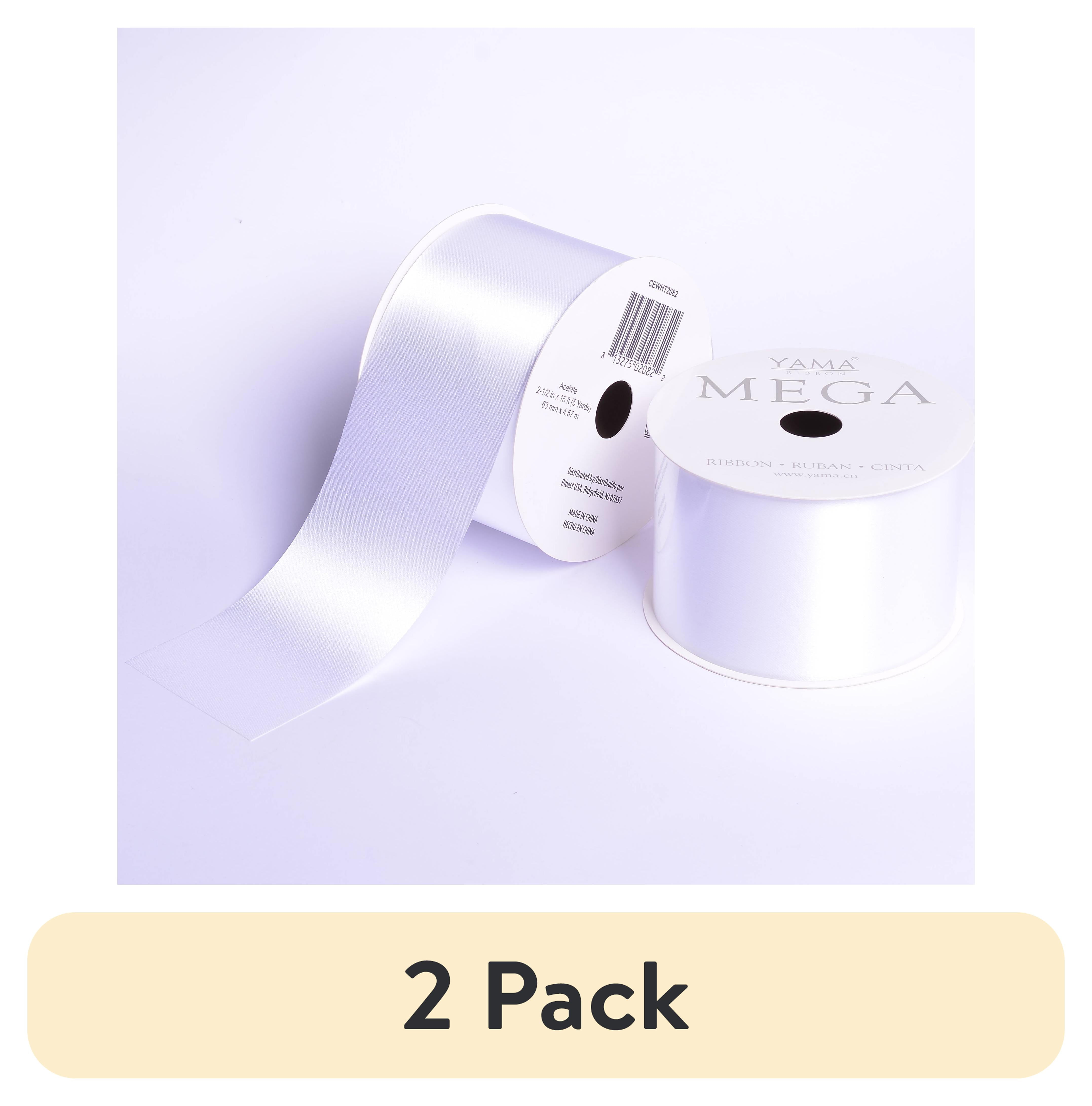 (2 pack) Yama Ribbon 1.5" Acetate White Mega Ribbon, 1 Each - Walmart.com